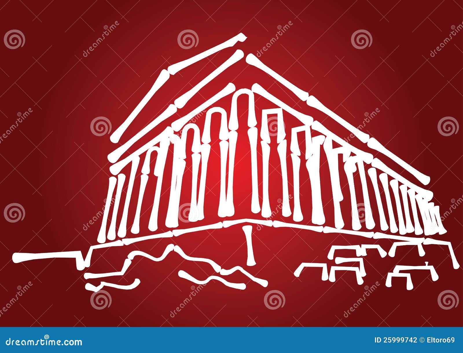 Greek Ancient Building Cartoon Vector | CartoonDealer.com #24090581