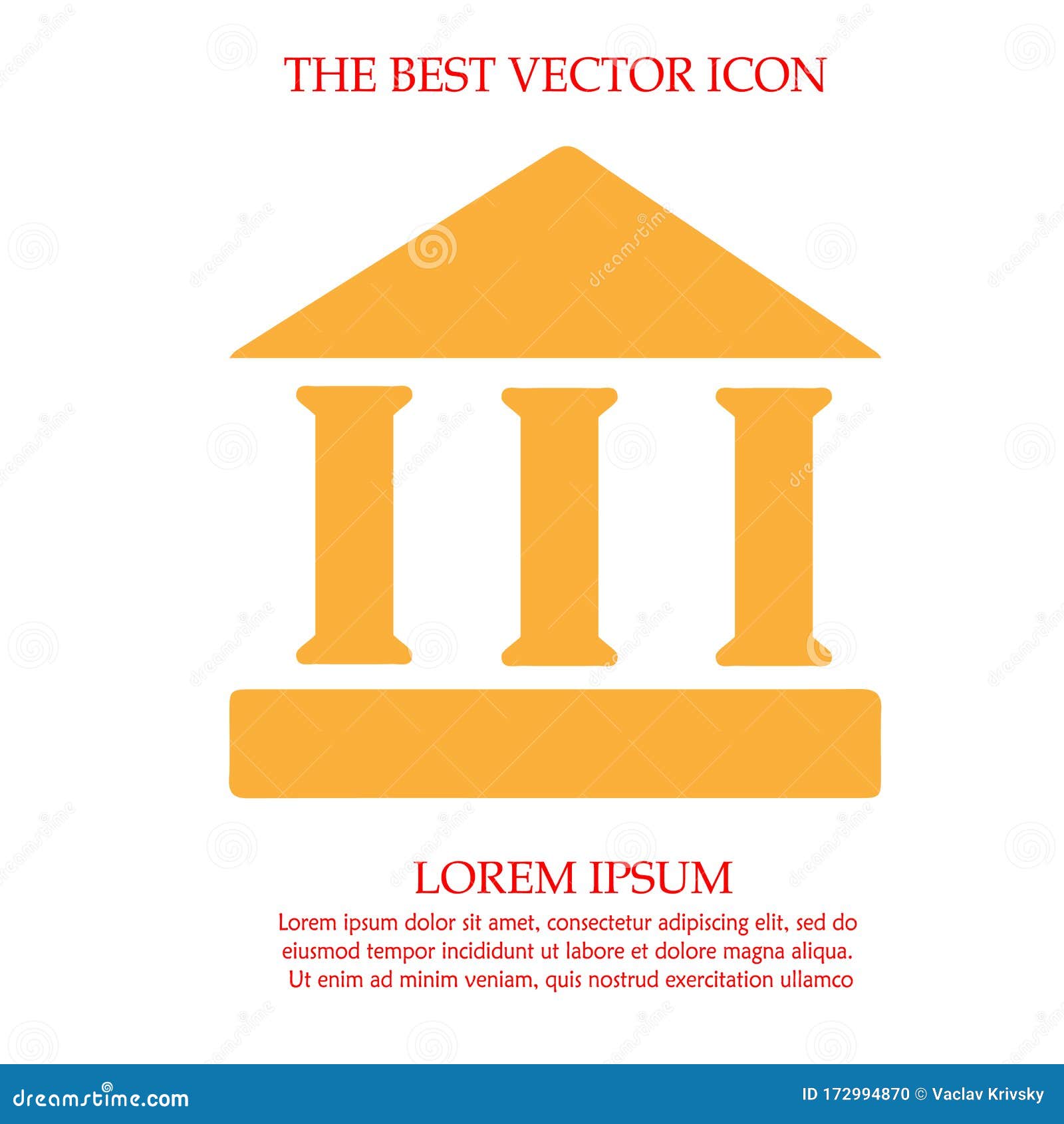 Greek Ancient Temple Vector Icon Stock Vector - Illustration of classic ...