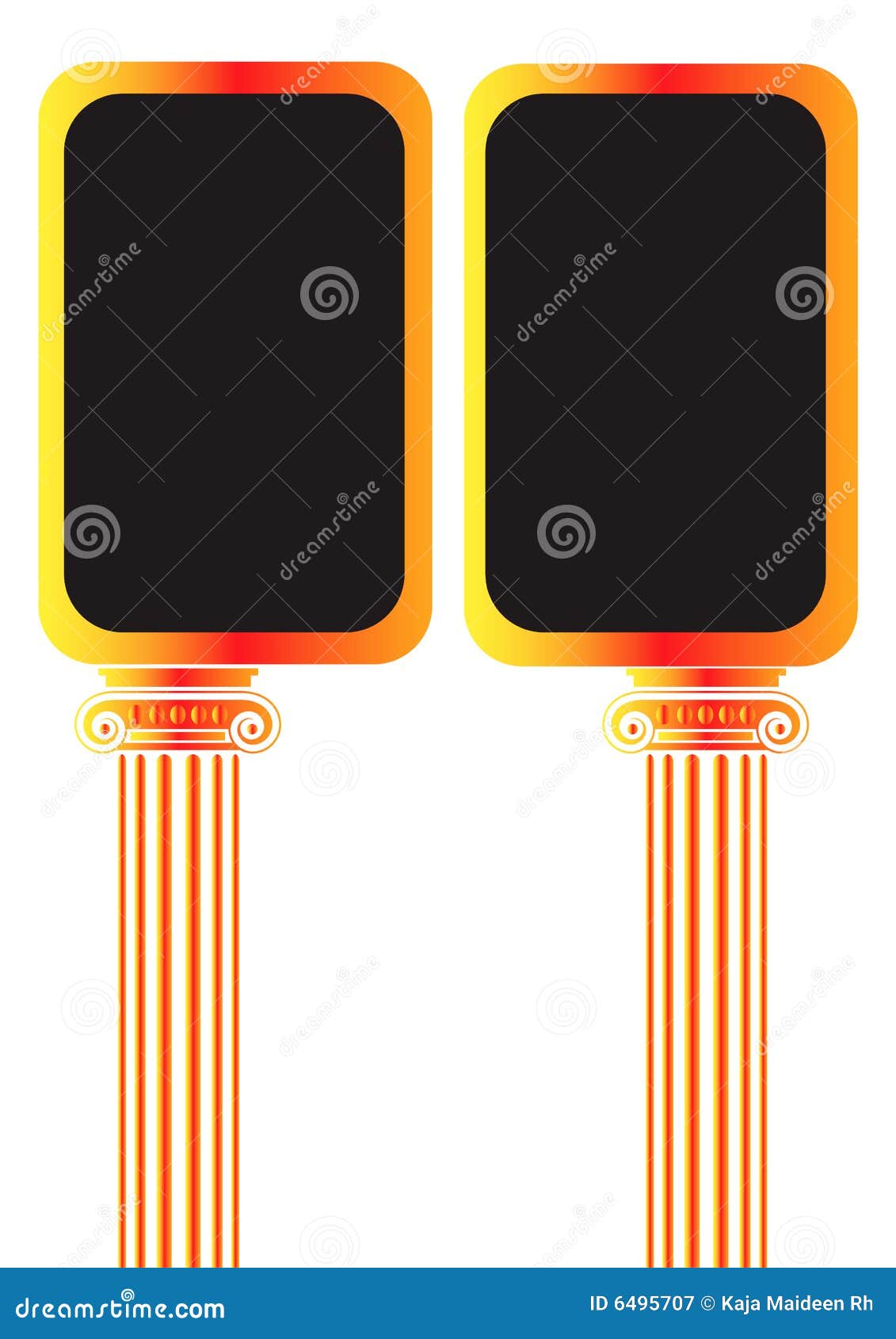 Greek Antique Pillar Frames Picture. Image: 6495707