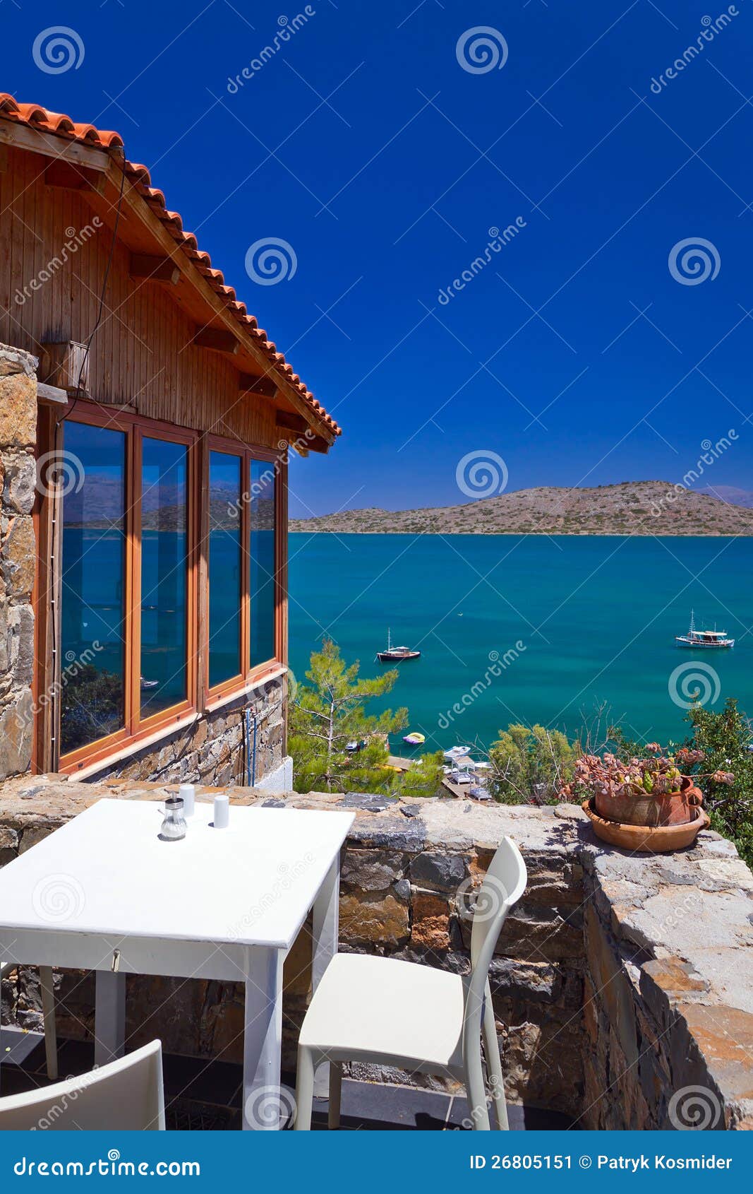 Greek Architecture on Crete Stock Image - Image of island, nautical ...
