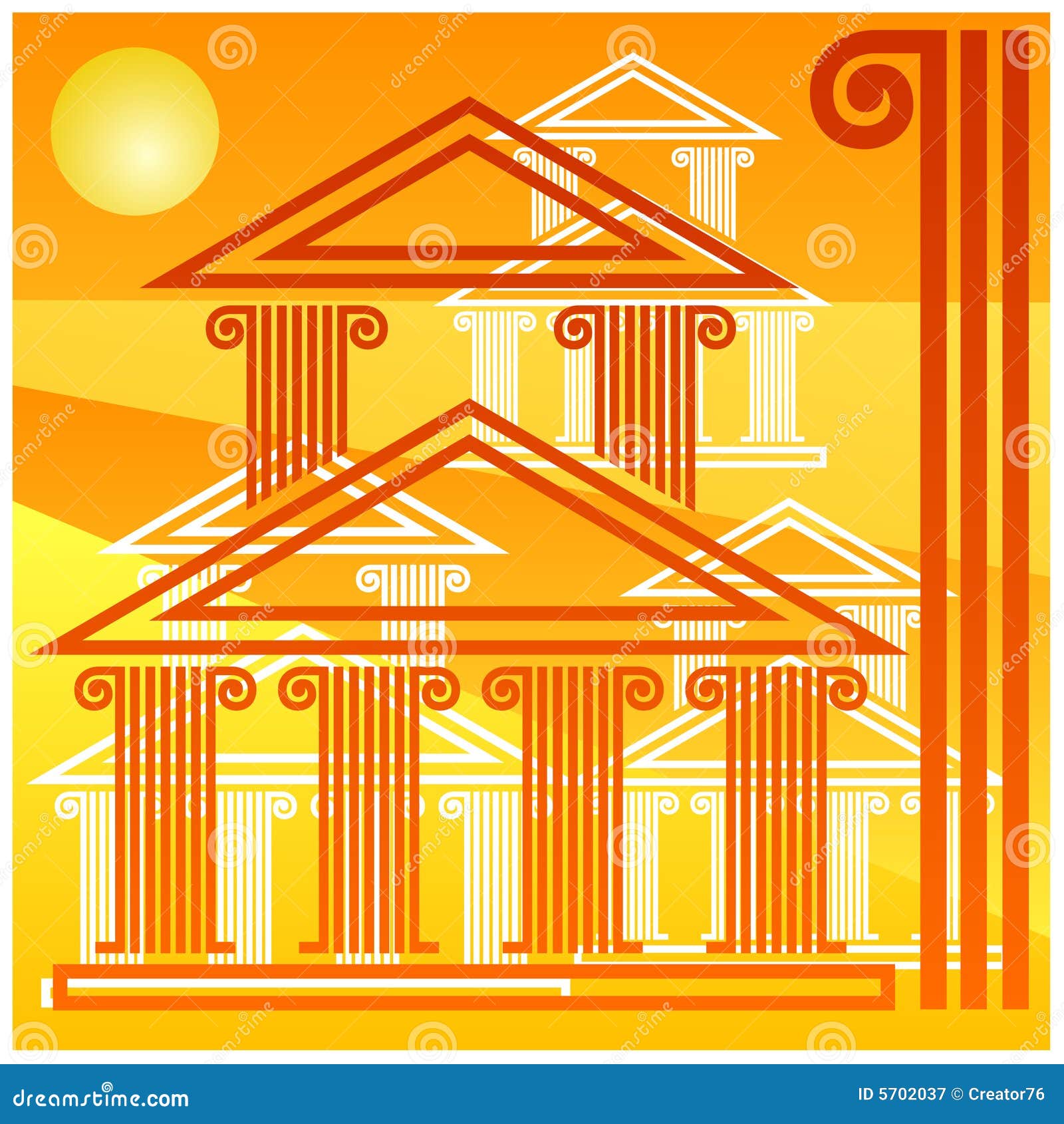 Greek background stock vector. Illustration of artistic - 5702037