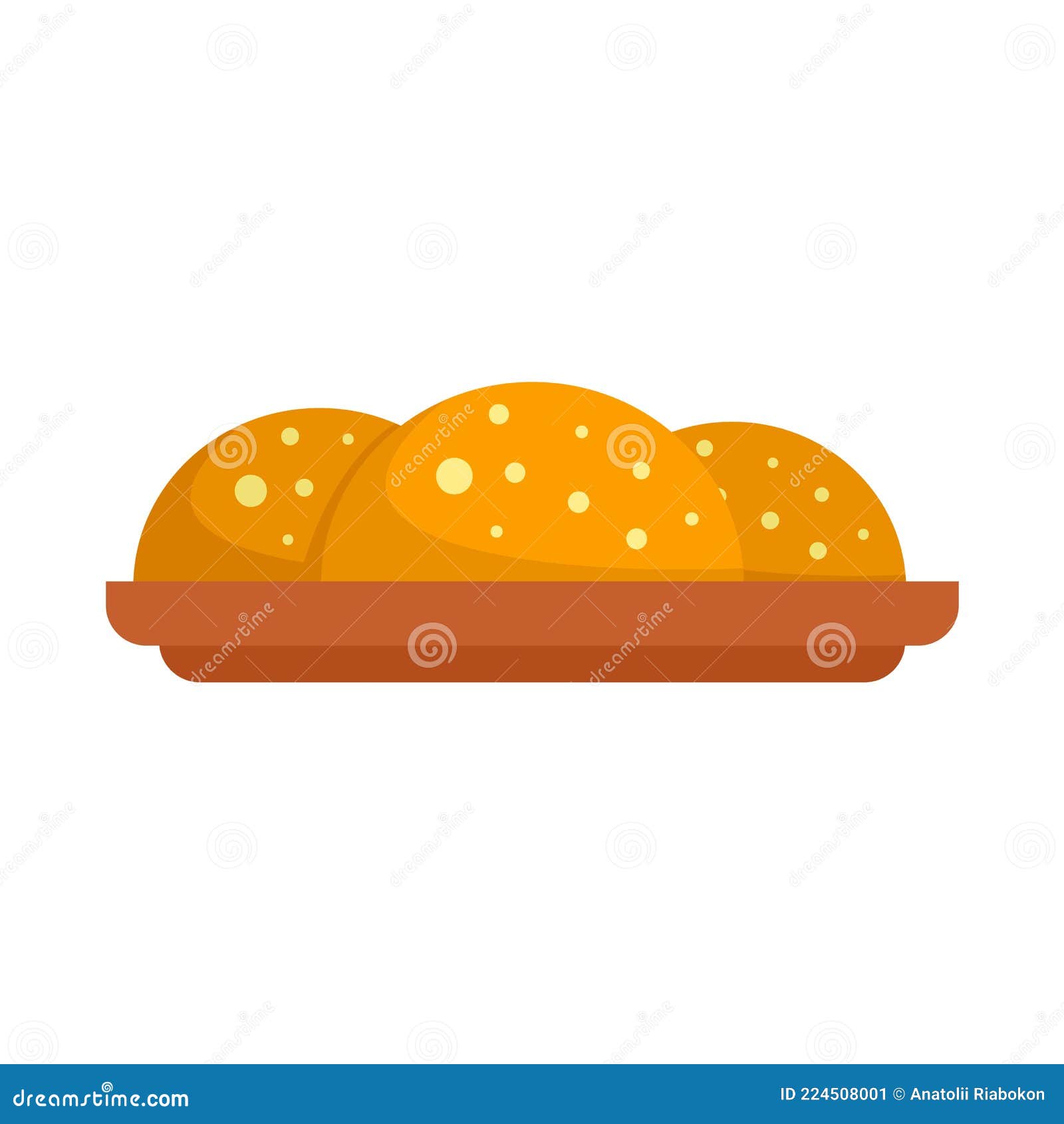 Greek Bakery Icon Flat Isolated Vector Stock Vector - Illustration of ...