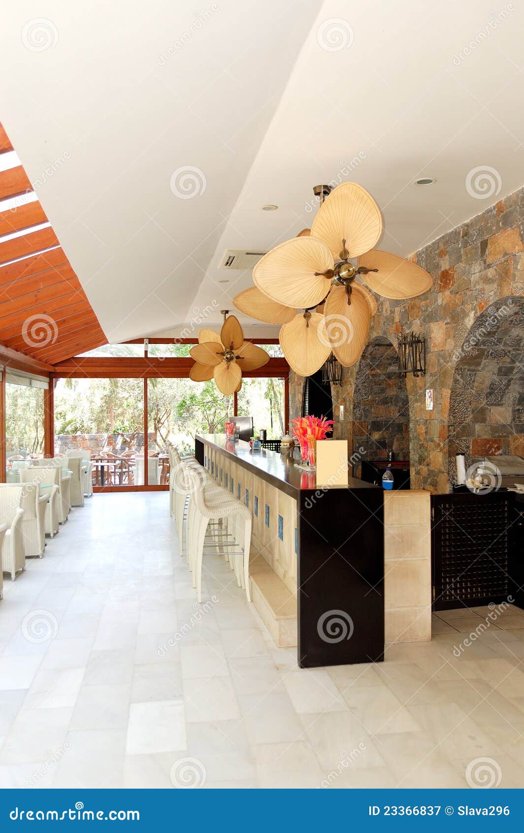 Greek Bar Interior at Luxury Hotel Stock Image - Image of greece ...