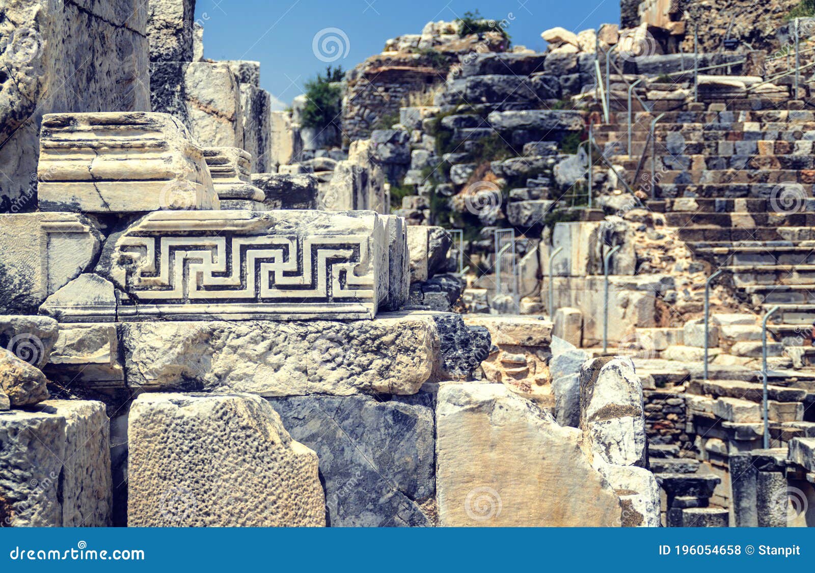 Greek Bas-relief in Antique Efes in Turkey. Stock Photo - Image of ...