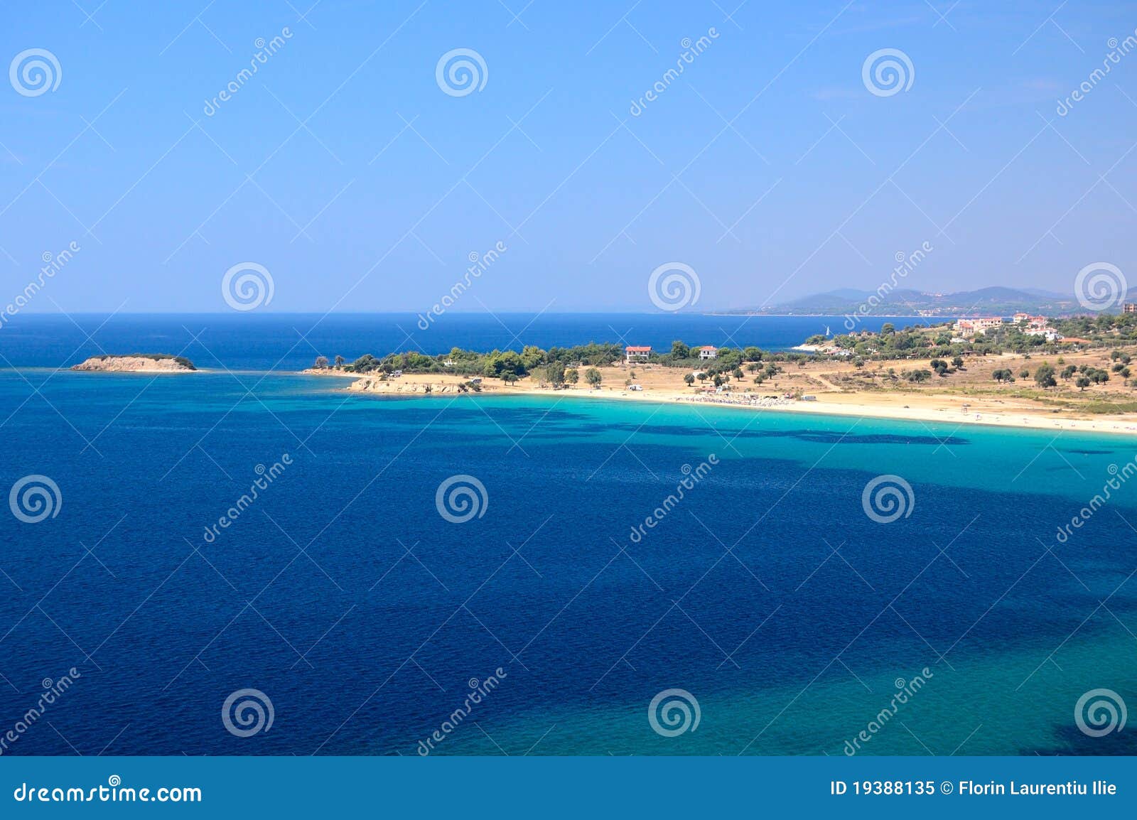 Greek beach stock image. Image of blue, greece, sithonia - 19388135
