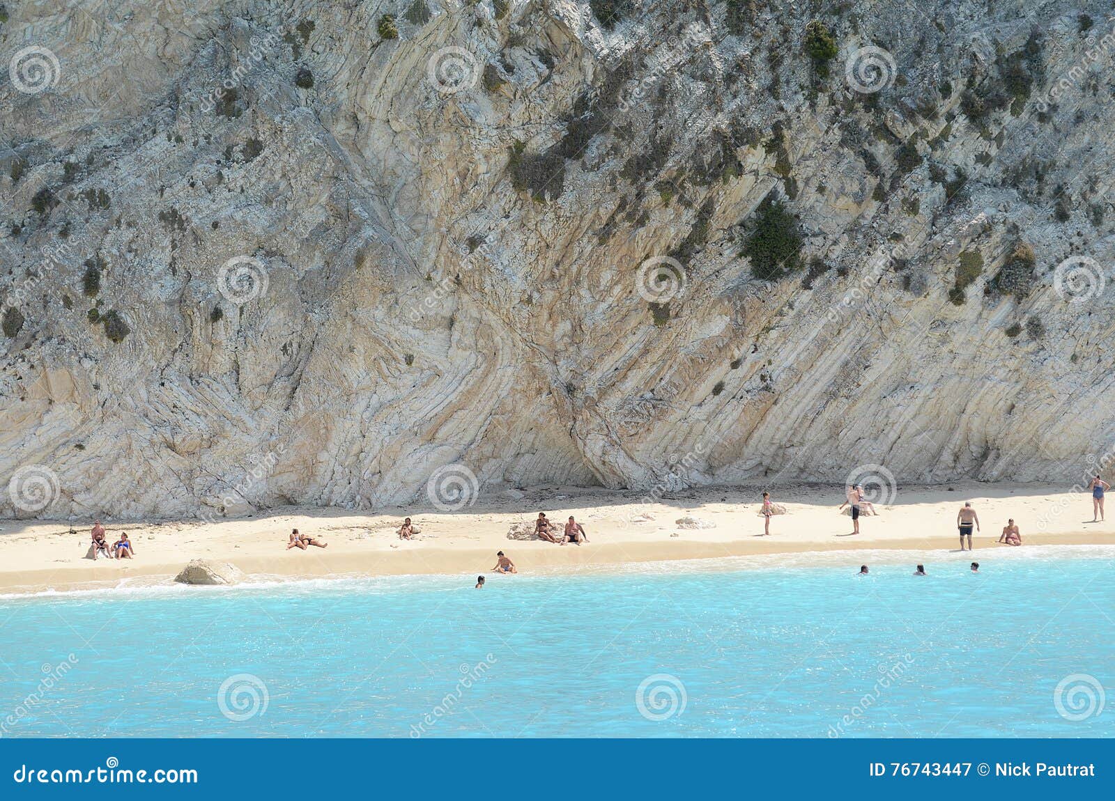 Greek beach editorial photography. Image of rock, holiday - 76743447