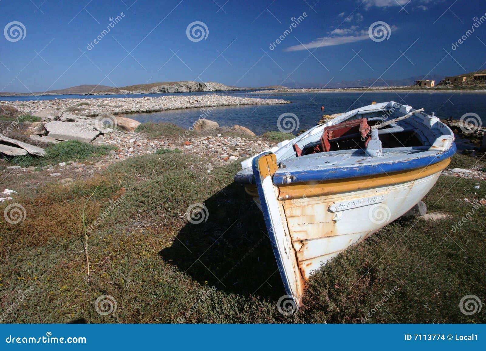 A greek boat stock photo. Image of greece, shore, boat - 7113774