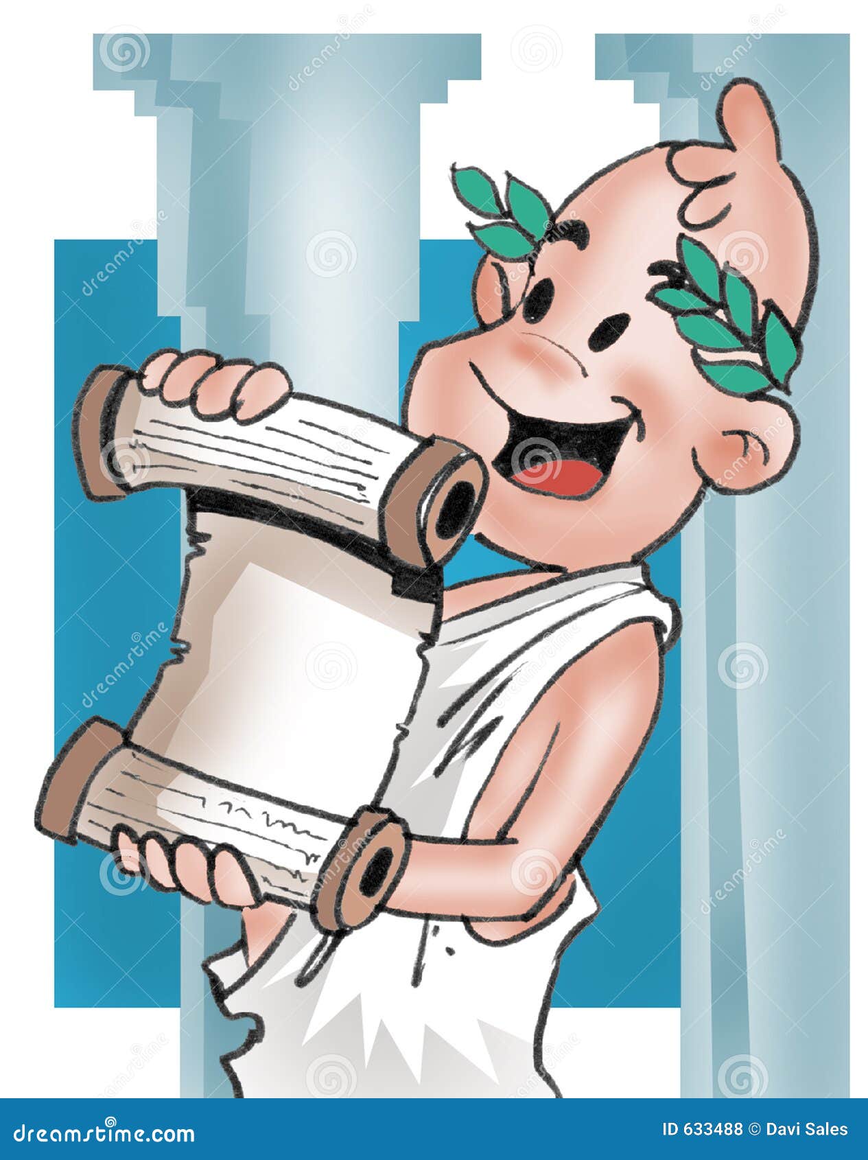 Greek boy stock illustration. Illustration of parchment - 633488