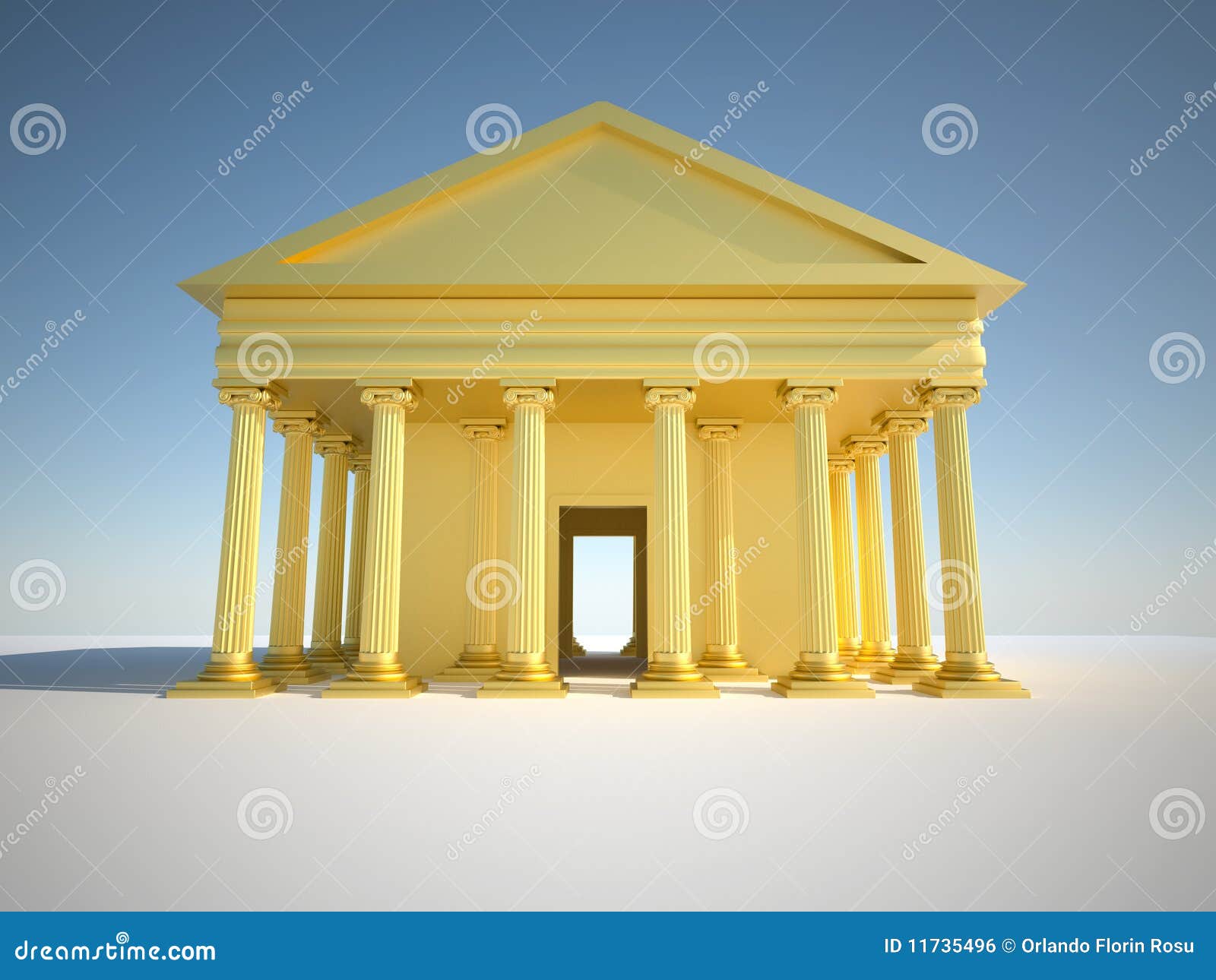 Greek building stock illustration. Illustration of pillar - 11735496