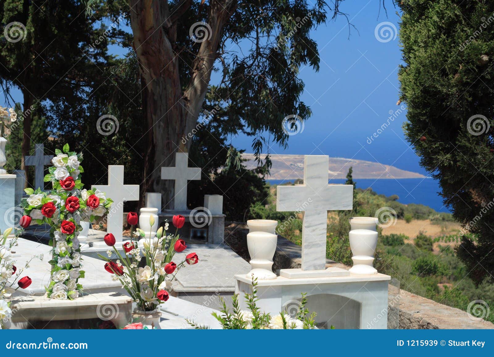 Greek cemetery stock image. Image of landscape, resort - 1215939