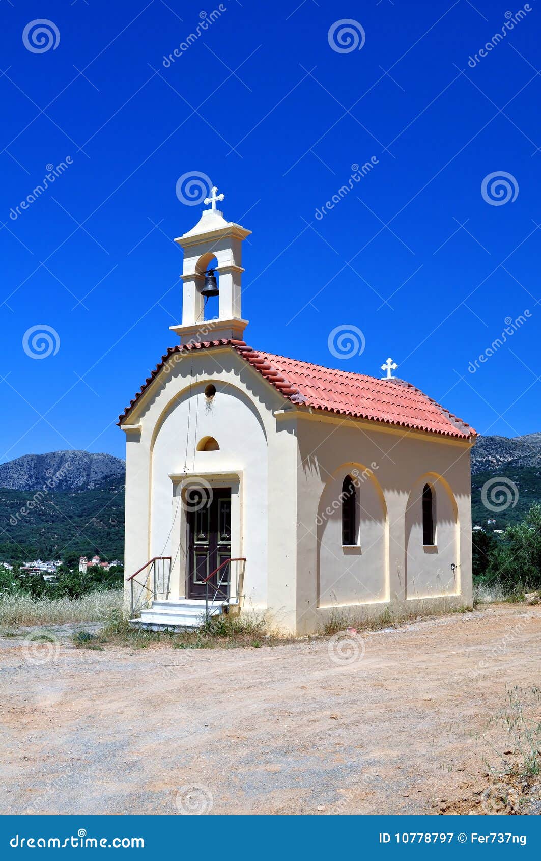 Greek chapel stock image. Image of crete, tower, greek - 10778797
