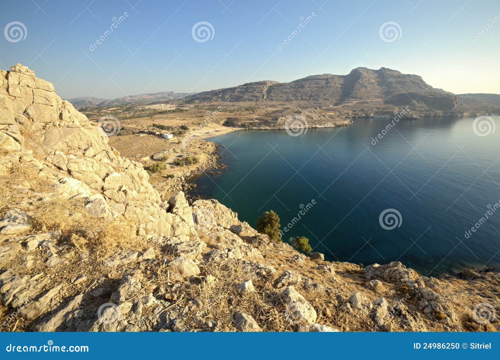 Greek Charaki landscape stock photo. Image of rhodes - 24986250