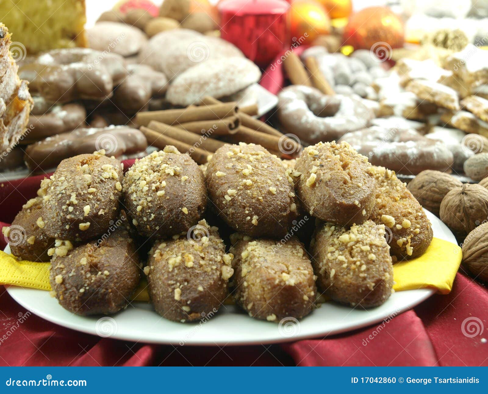 Greek Christmas sweets stock photo. Image of star, gift - 17042860