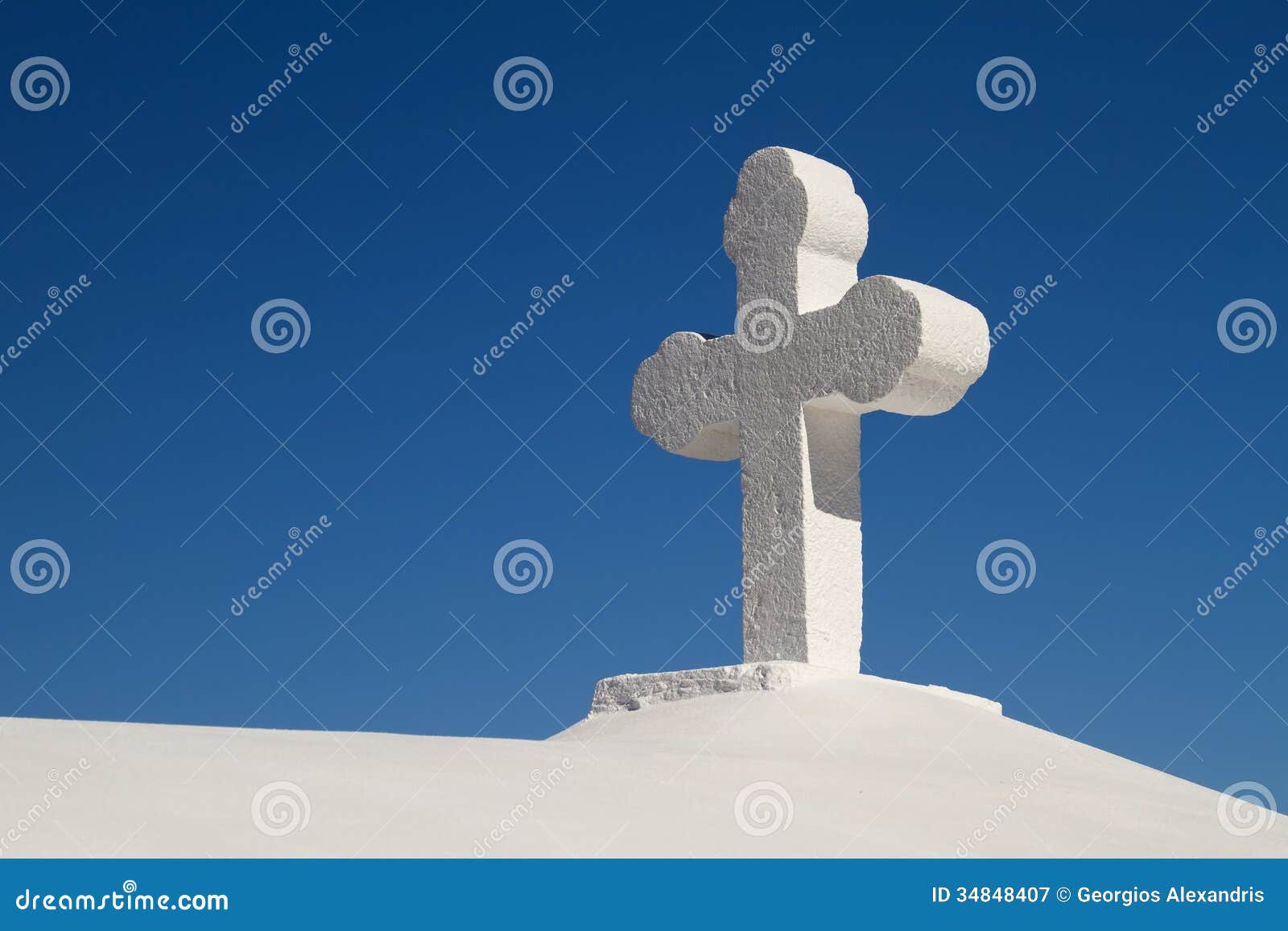 Greek Church Cross stock image. Image of worship, greece - 34848407