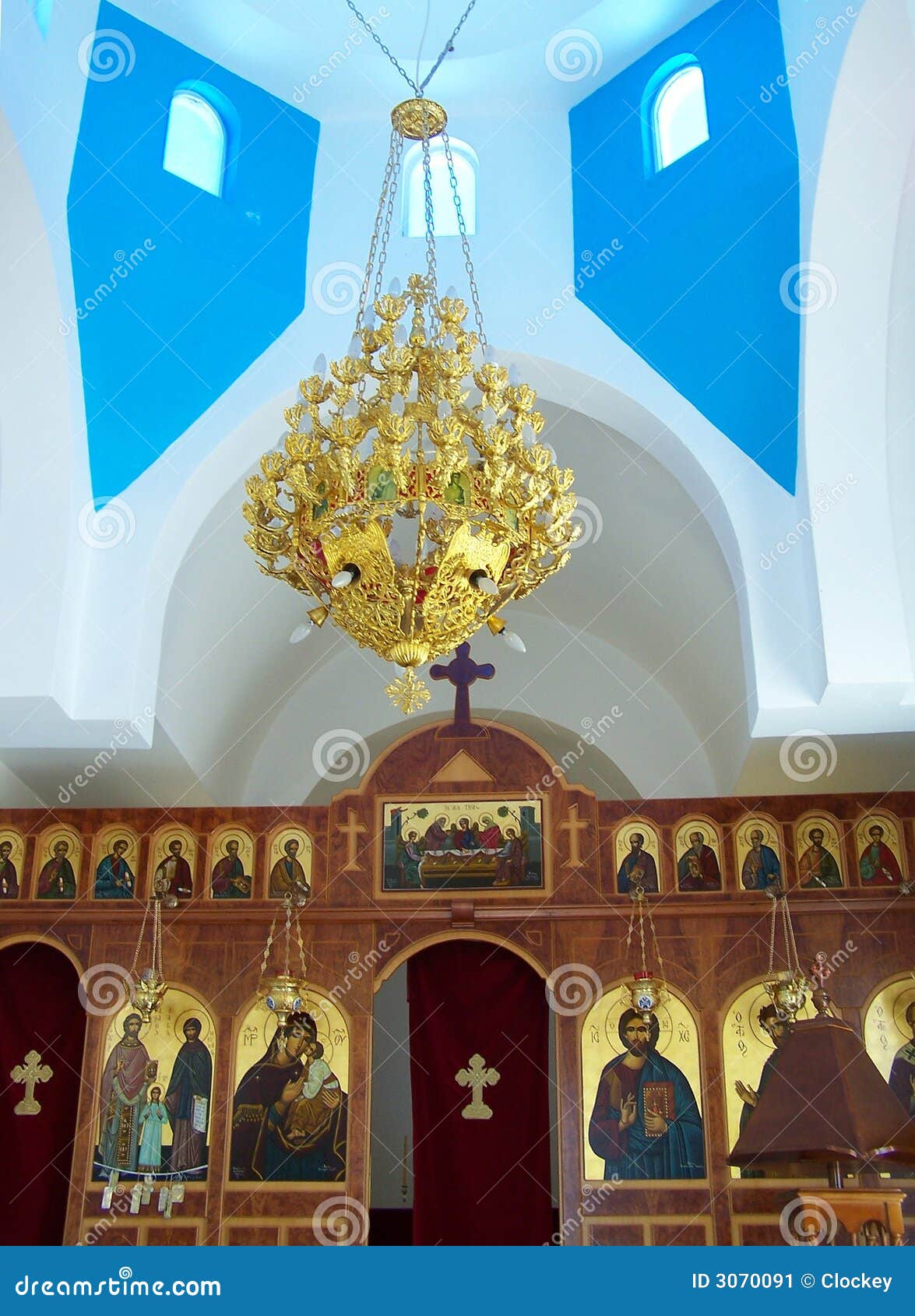 Greek Church Interior stock image. Image of worship, greek - 3070091