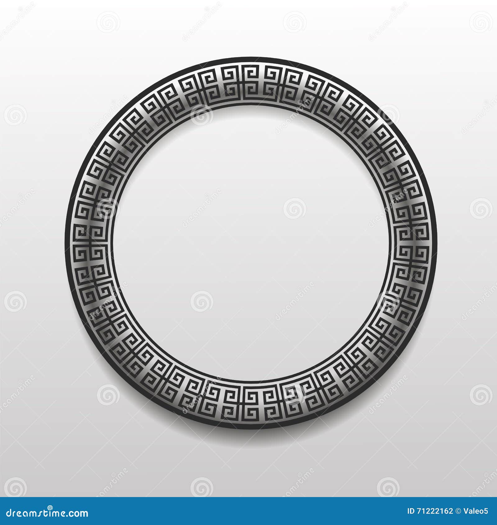 Set Greek Circle Frame. Meander Pattern Collection Circular Border ...