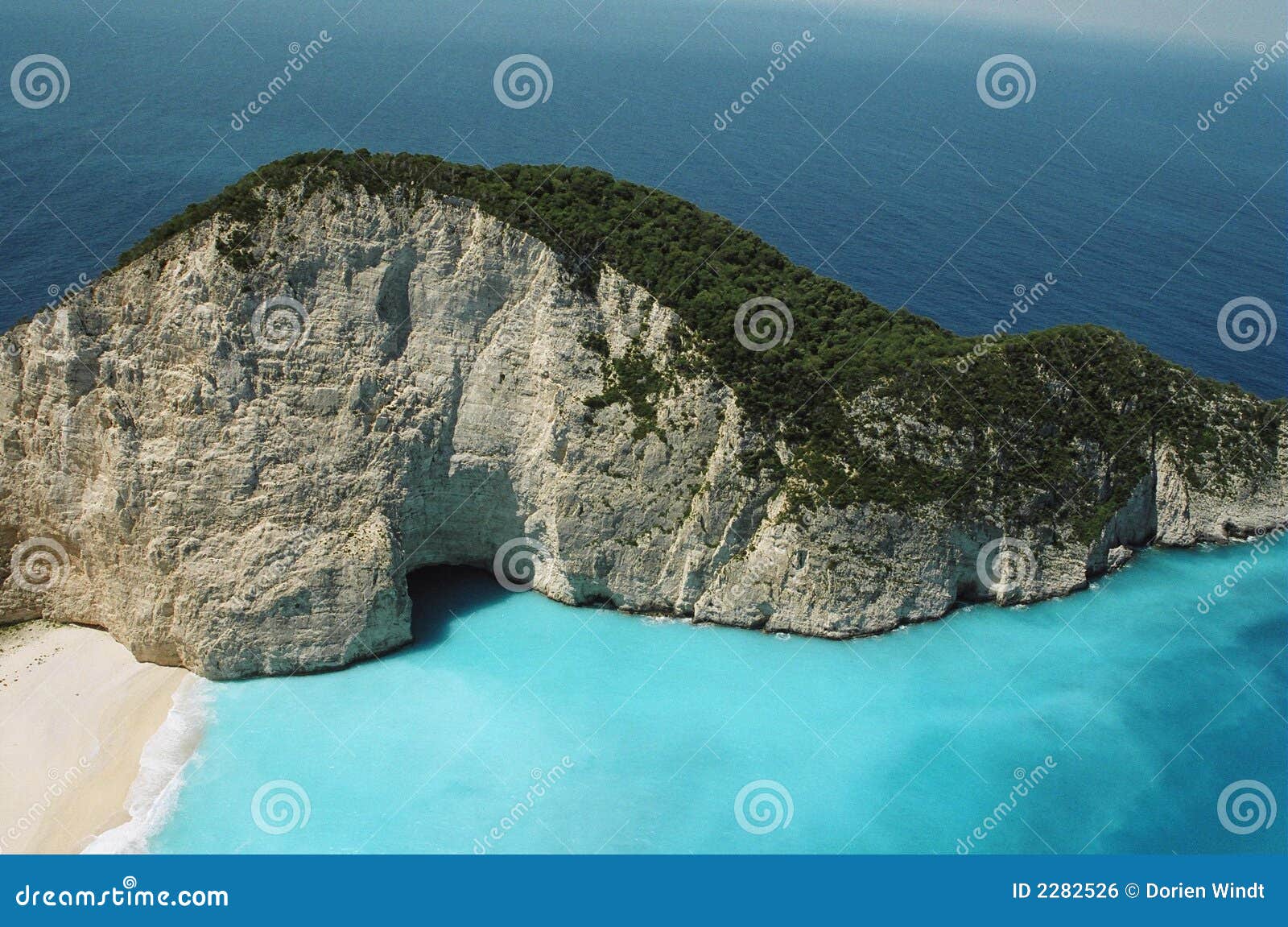 Greek coast, rock at Zante stock photo. Image of panorama - 2282526