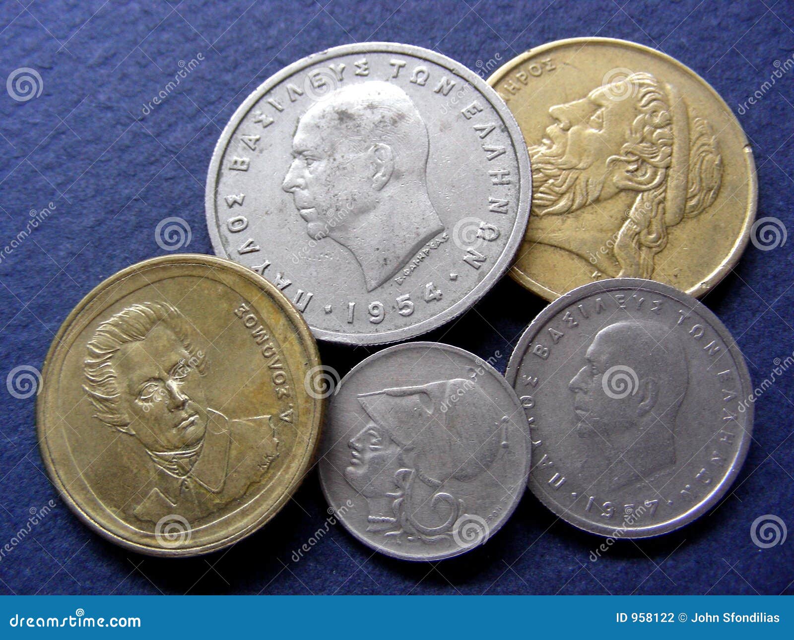 Greek Coins - Heads stock photo. Image of greek, collector - 958122
