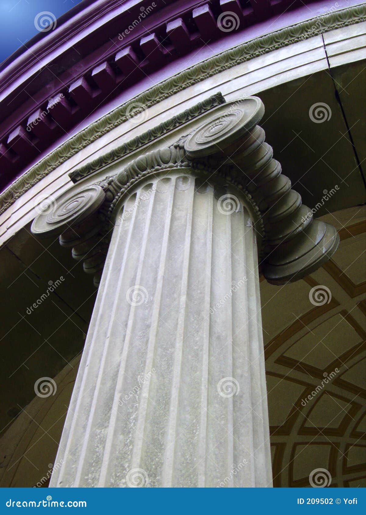 Greek Column With Golden Borders Stock Photography | CartoonDealer.com ...