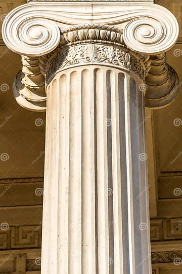 Greek Column stock image. Image of culture, archaic, capital - 25795127