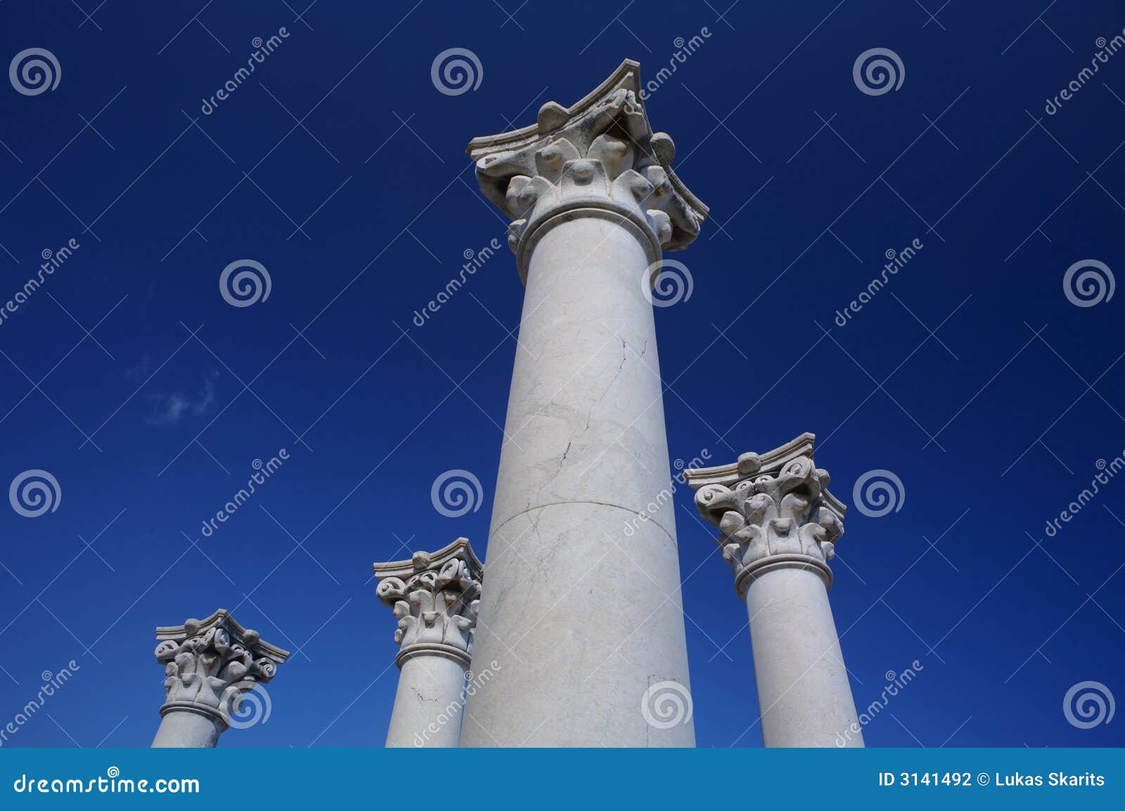Greek Column With Golden Borders Stock Photography | CartoonDealer.com ...