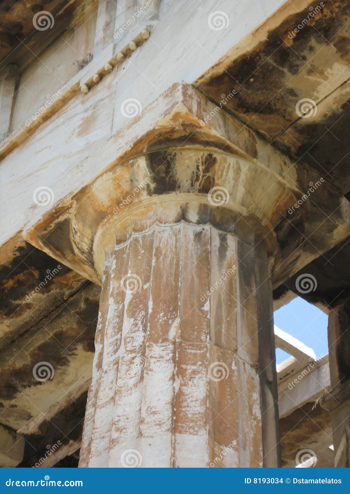 Greek Column stock photo. Image of architecture, ruin - 8193034