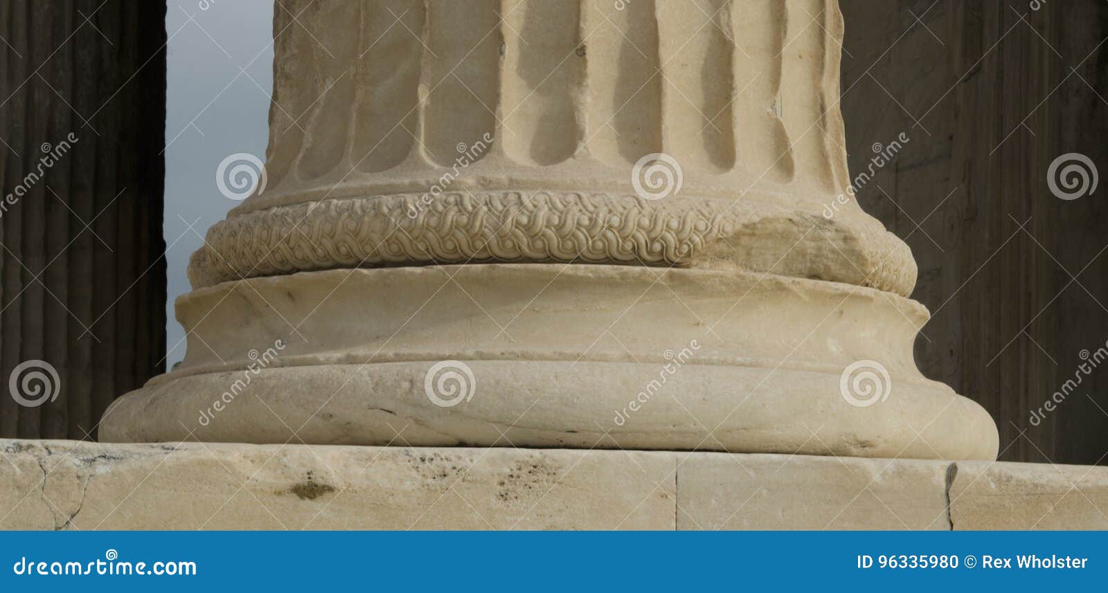 Greek column in Athens stock photo. Image of column, europe - 96335980