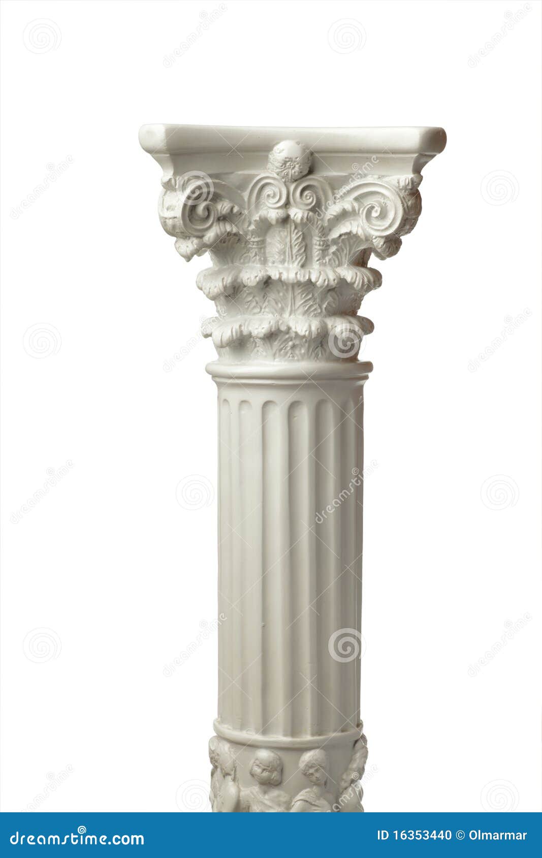Greek Column With Golden Borders Stock Photography | CartoonDealer.com ...