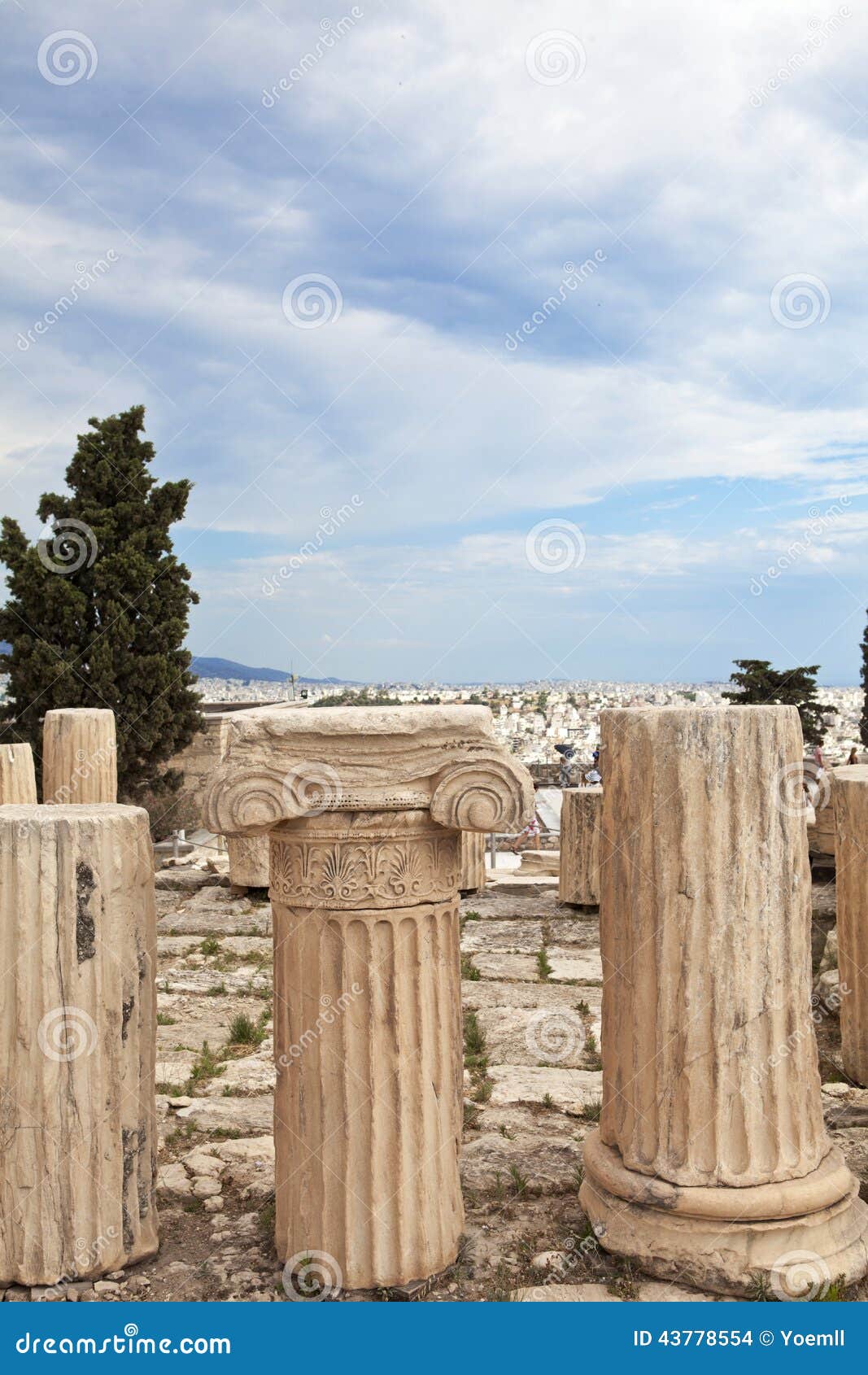 Greek Column stock photo. Image of greek, ruin, monument - 43778554