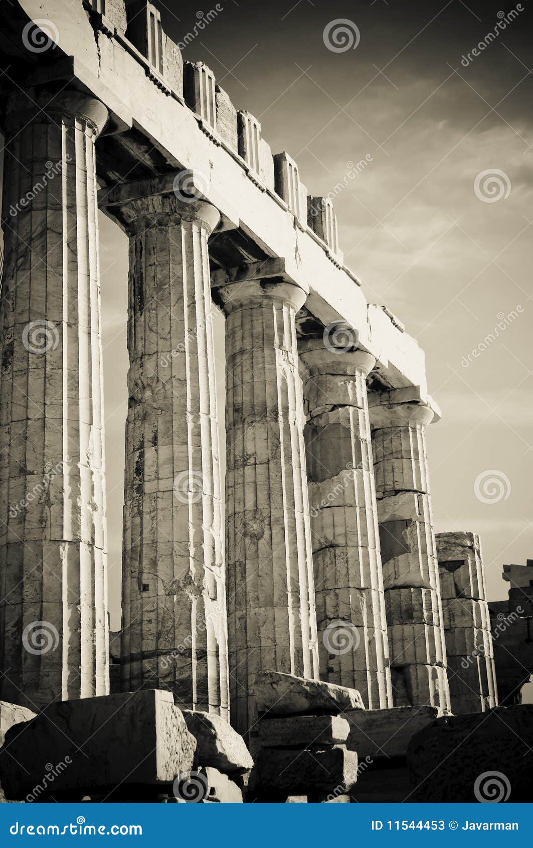 Greek columns stock image. Image of culture, mediterranean - 11544453