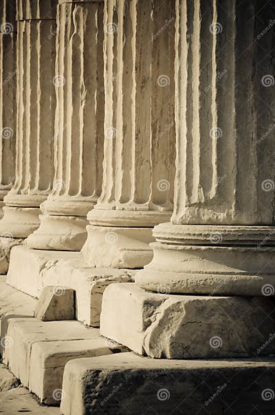 Greek columns stock photo. Image of europe, design, black - 11742902