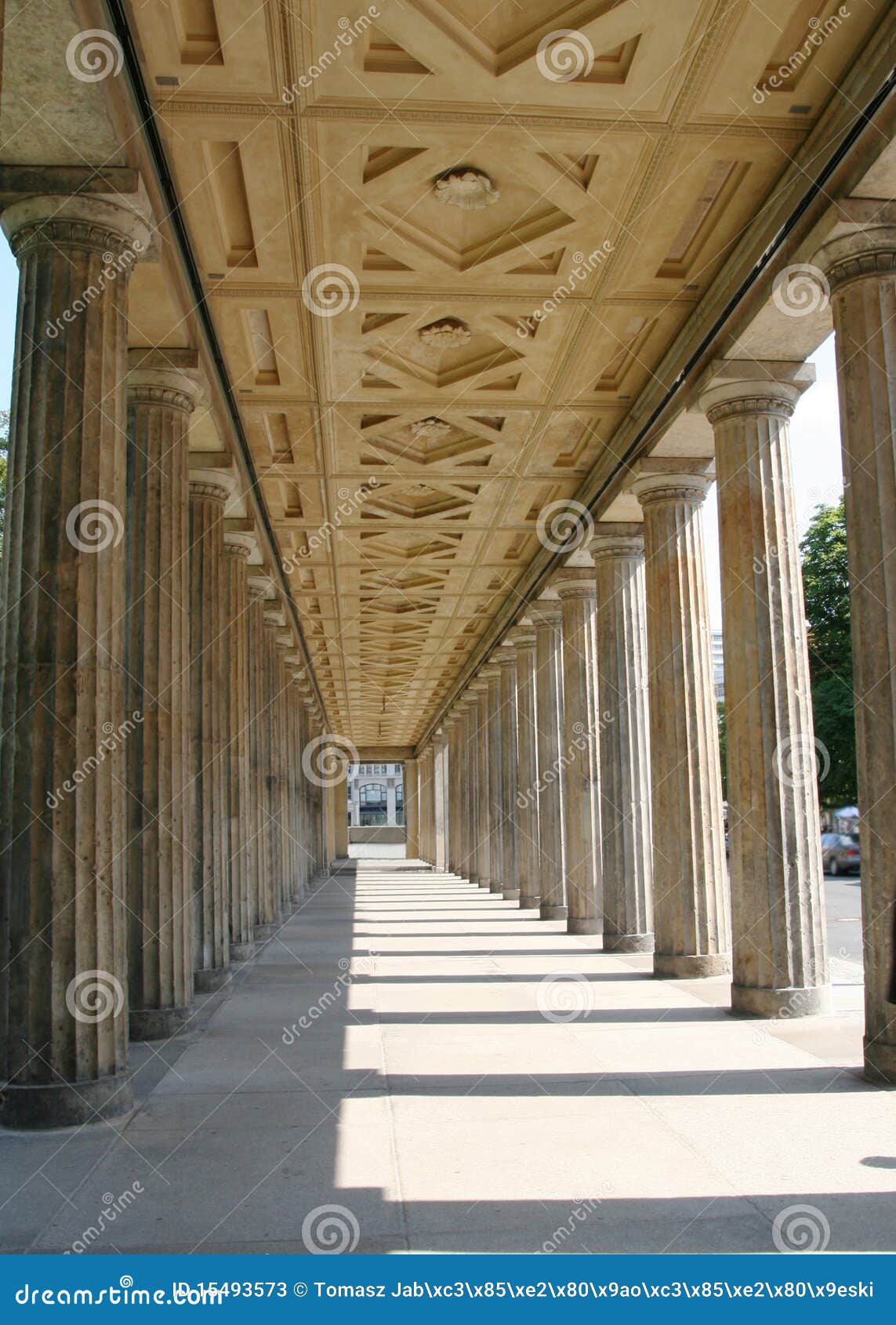 Greek columns stock image. Image of long, greek, classical - 15493573