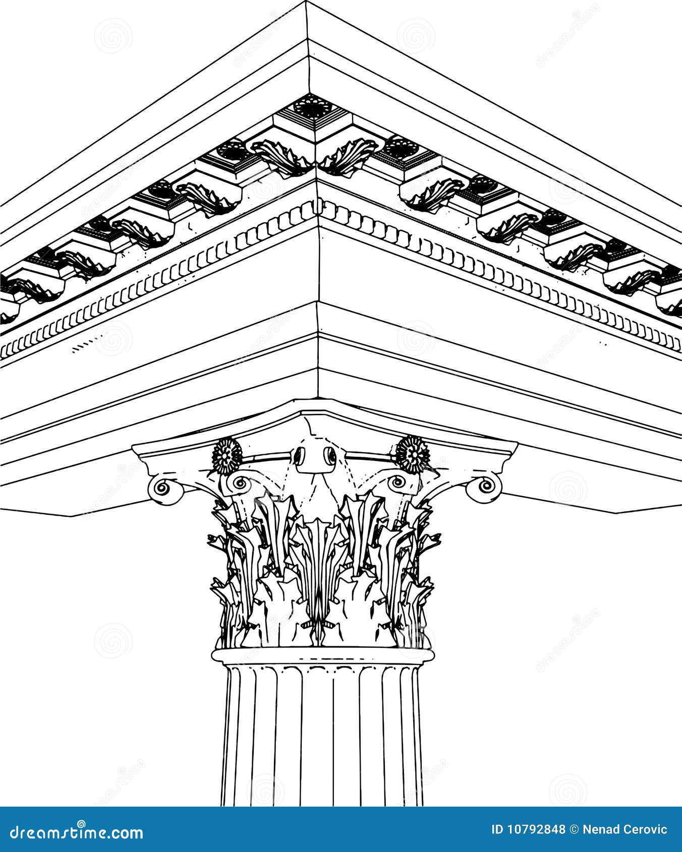 Column Corinthian Clip Greek Clipart Drawing Columns Cliparts Cartoon ...