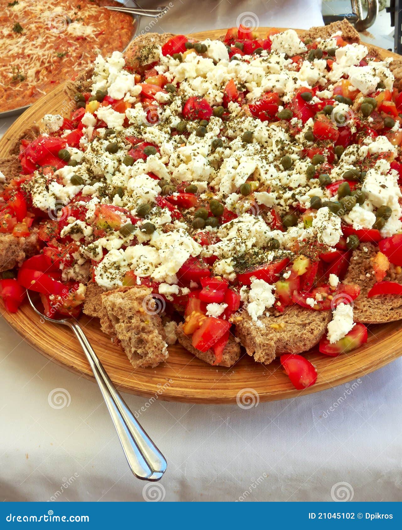 Greek dakos plate stock photo. Image of food, home, greece - 21045102