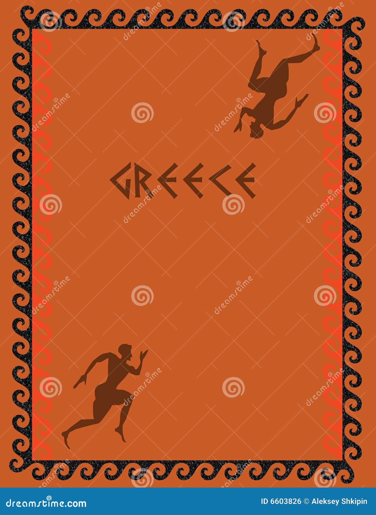 Greek decorative cover stock vector. Illustration of retro - 6603826