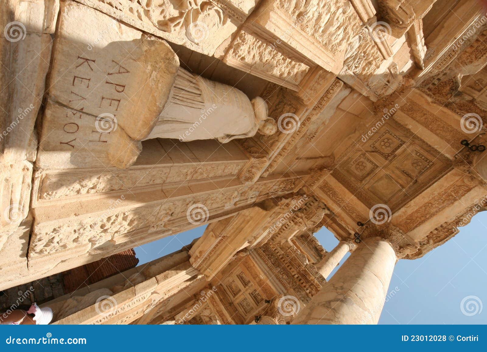 Greek Deity Statue in Ephesus Stock Photo - Image of turkey, roman ...