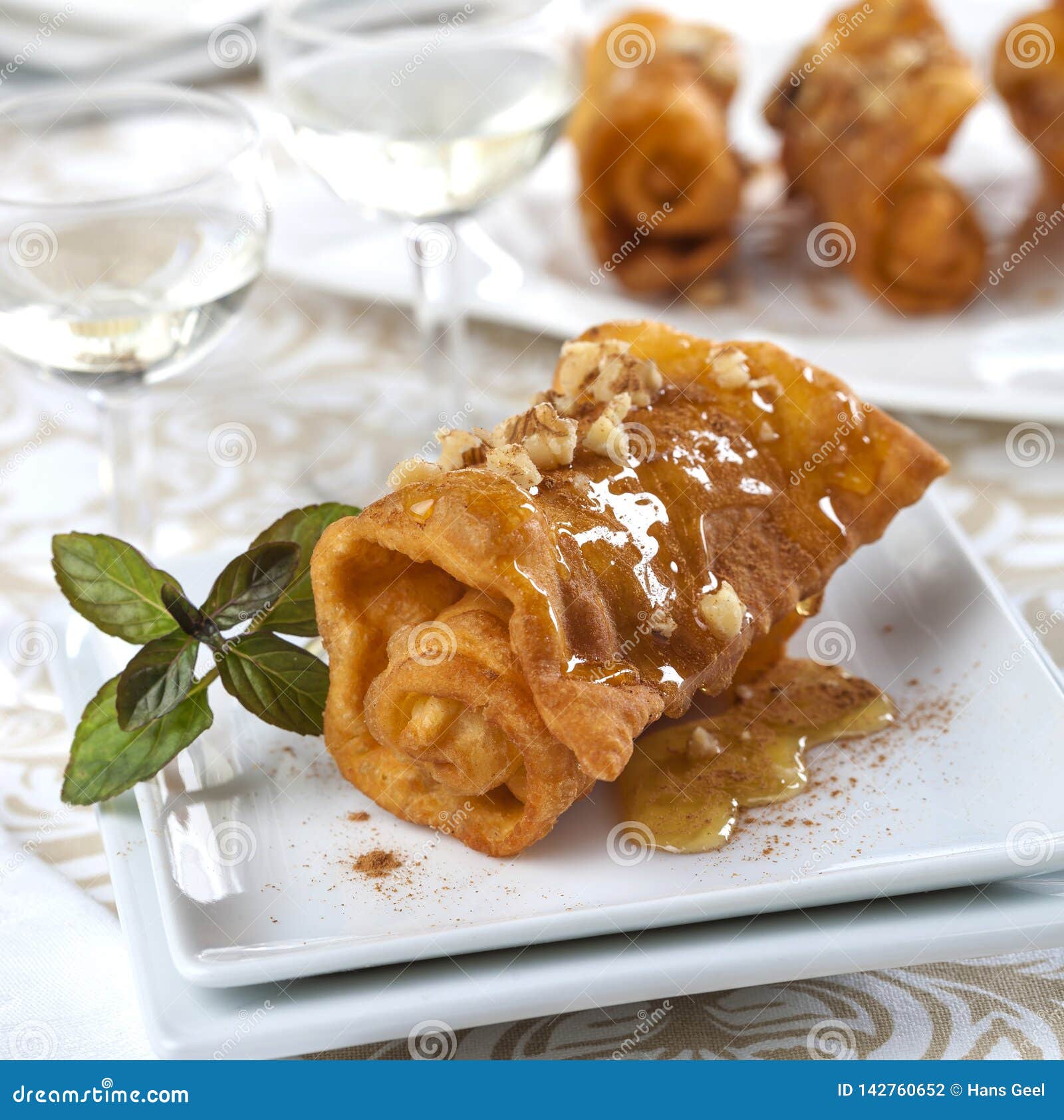 Greek diples sweet pastry stock photo. Image of season - 142760652