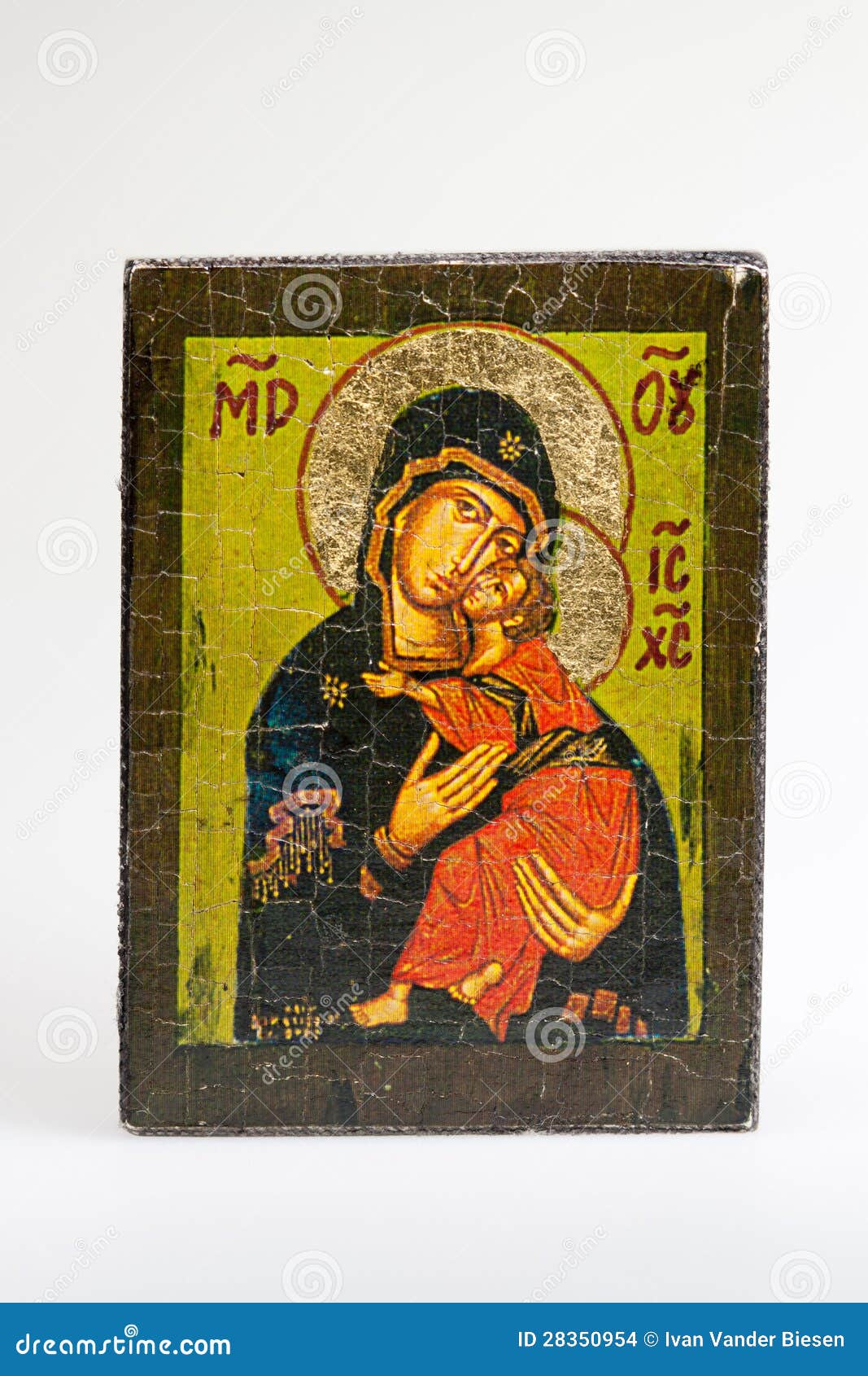 Greek Byzantine Eleousa Icon Stock Photo - Image of motherhood ...