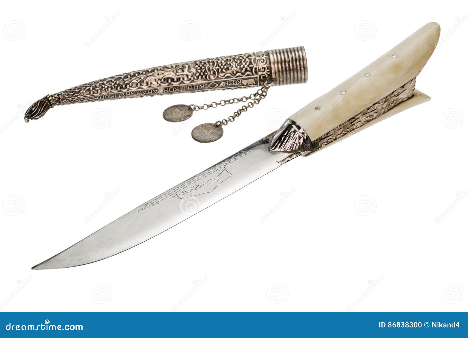 Greek Ethnic knife stock photo. Image of antique, ancient - 86838300