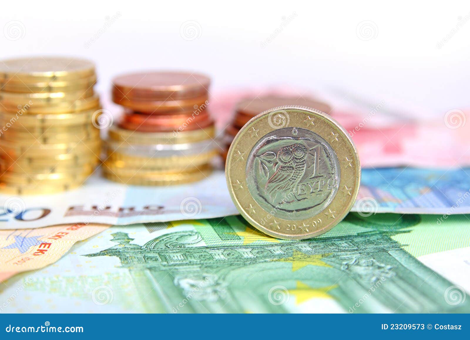 Greek euro coin stock image. Image of financial, greece - 23209573