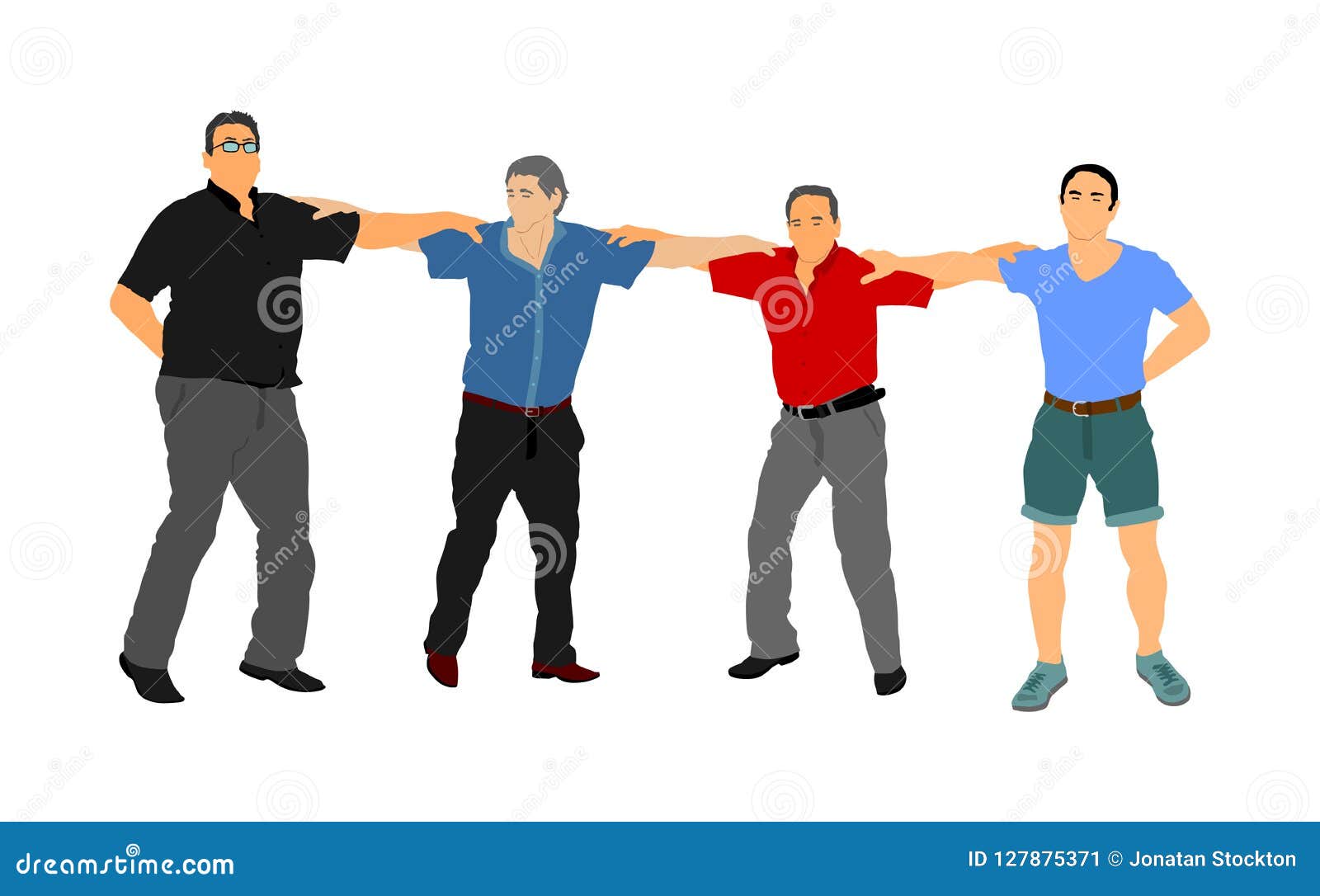 A Greek Evzone Dancing Group Vector Isolated On White Background ...