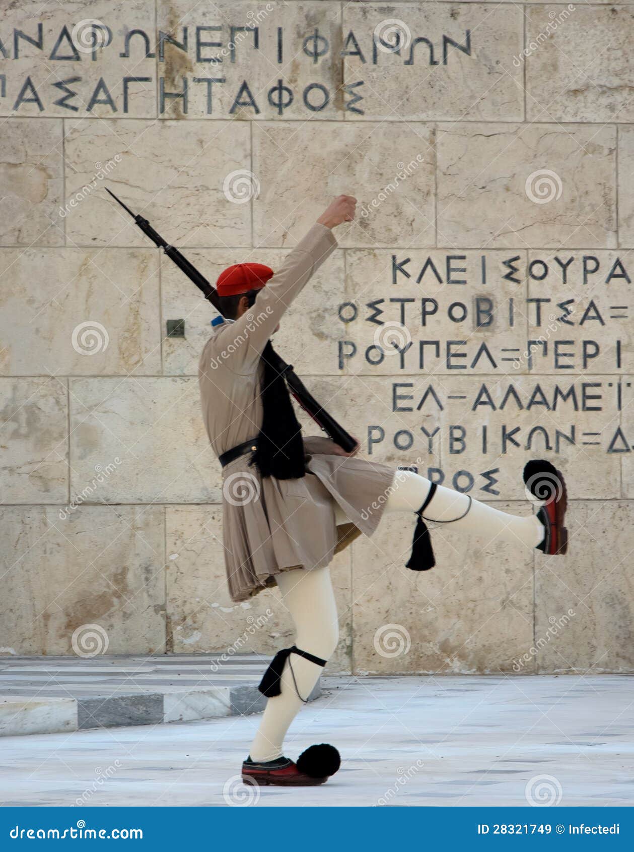 Greek evzone soldier editorial stock image. Image of greece - 28321749