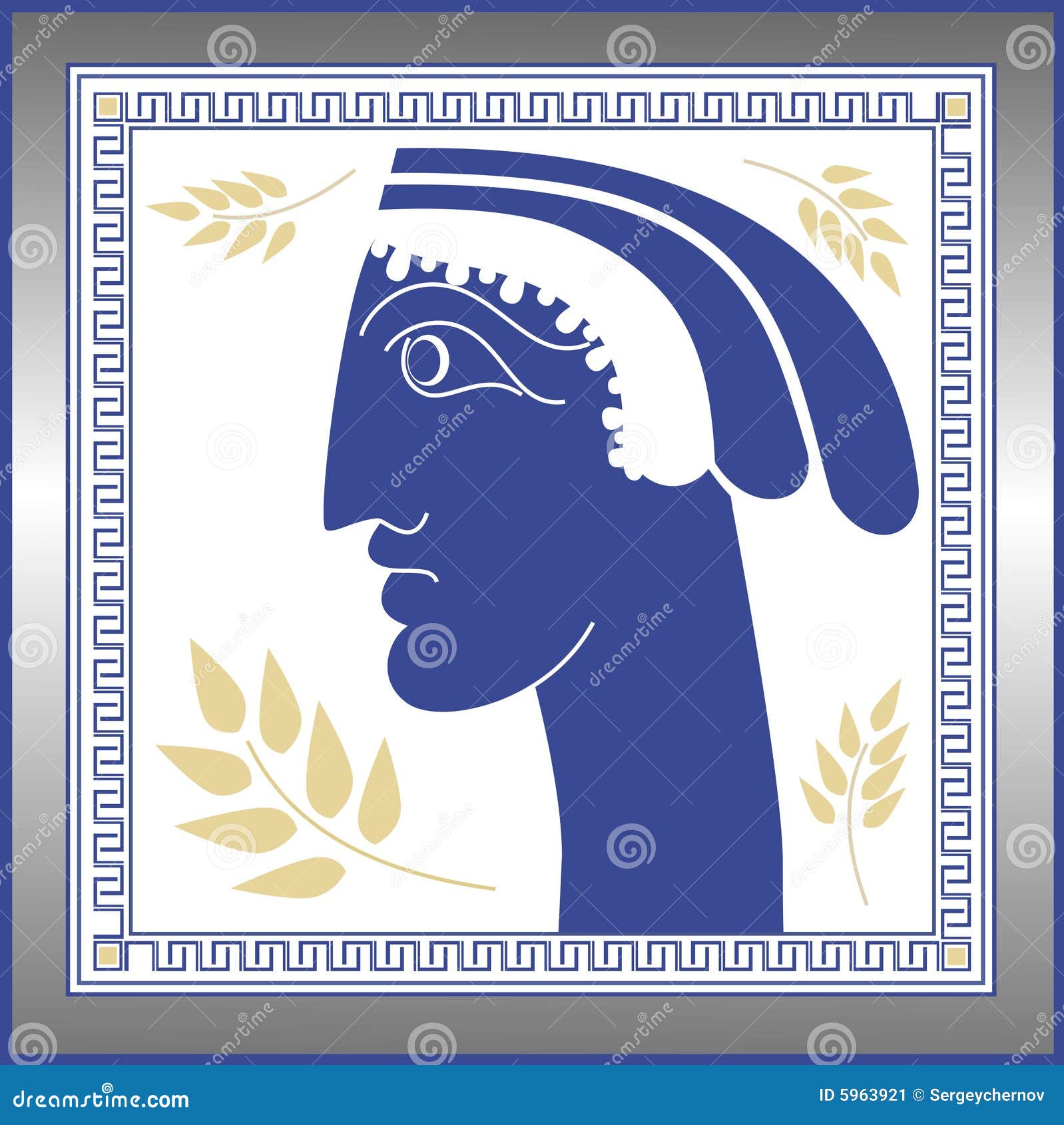 Greek face stock illustration. Illustration of element - 5963921