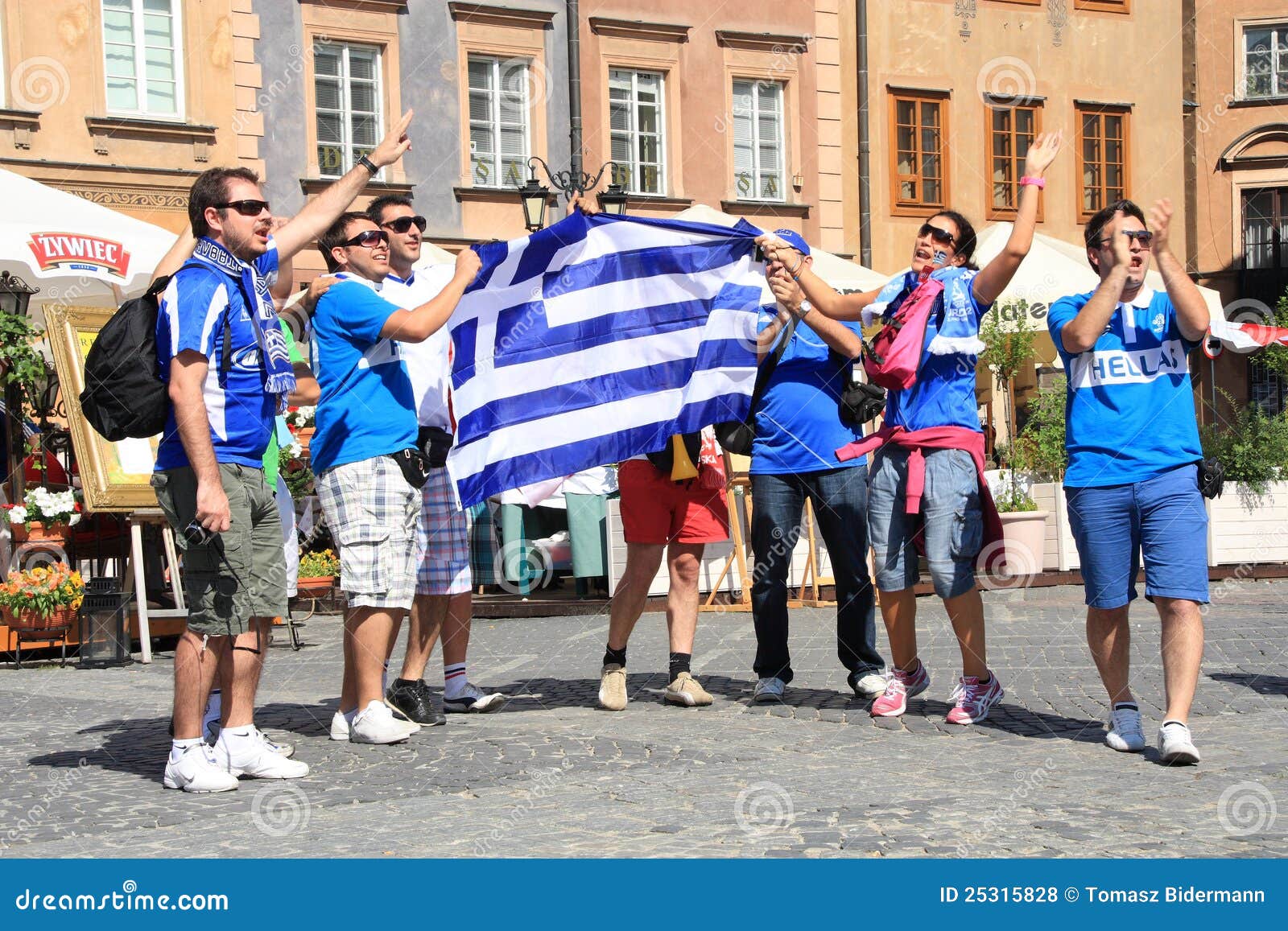 Greek fans editorial stock photo. Image of editorial - 25315828