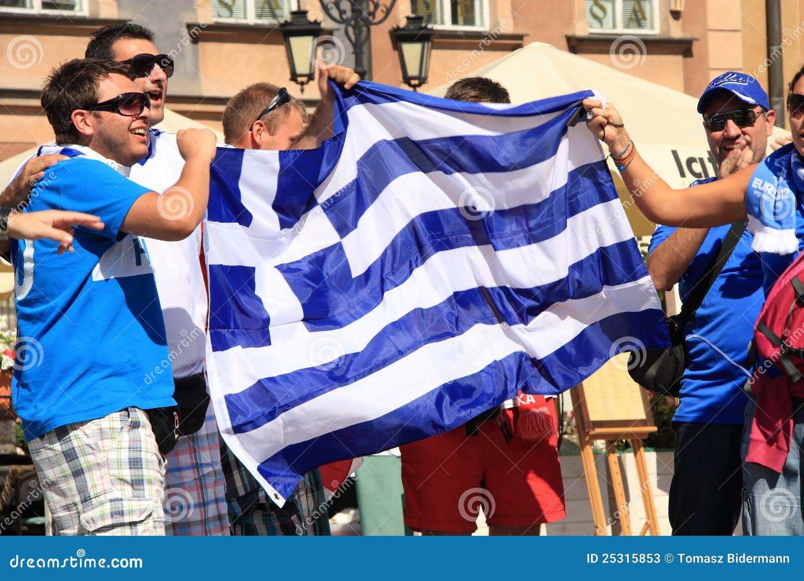 Greek fans editorial stock photo. Image of town, active - 25315853