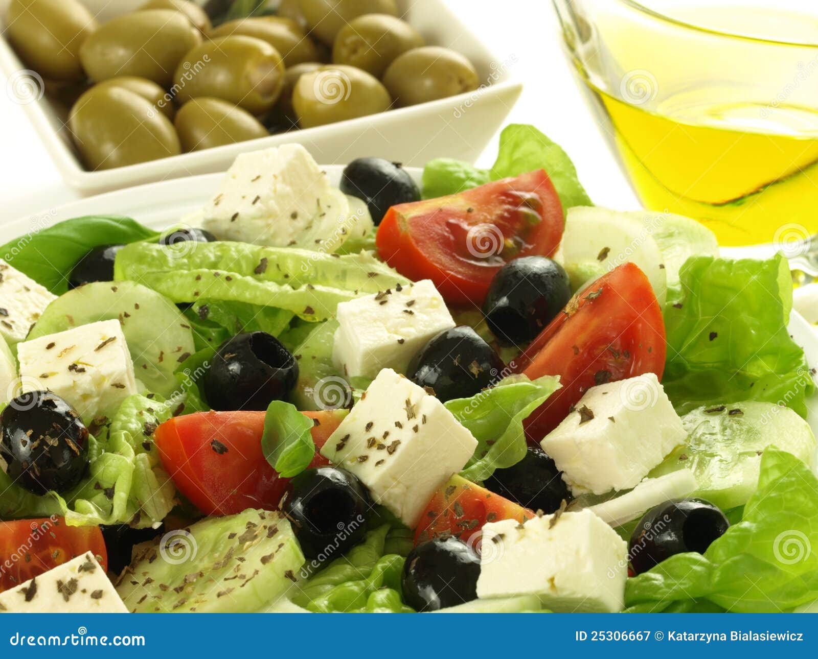 Greek feast stock image. Image of fresh, garnished, cucumber - 25306667