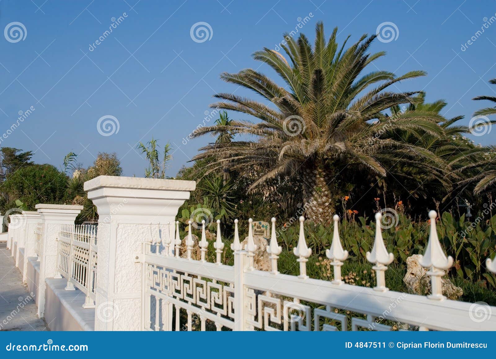 Greek fence stock image. Image of greek, europe, plants - 4847511