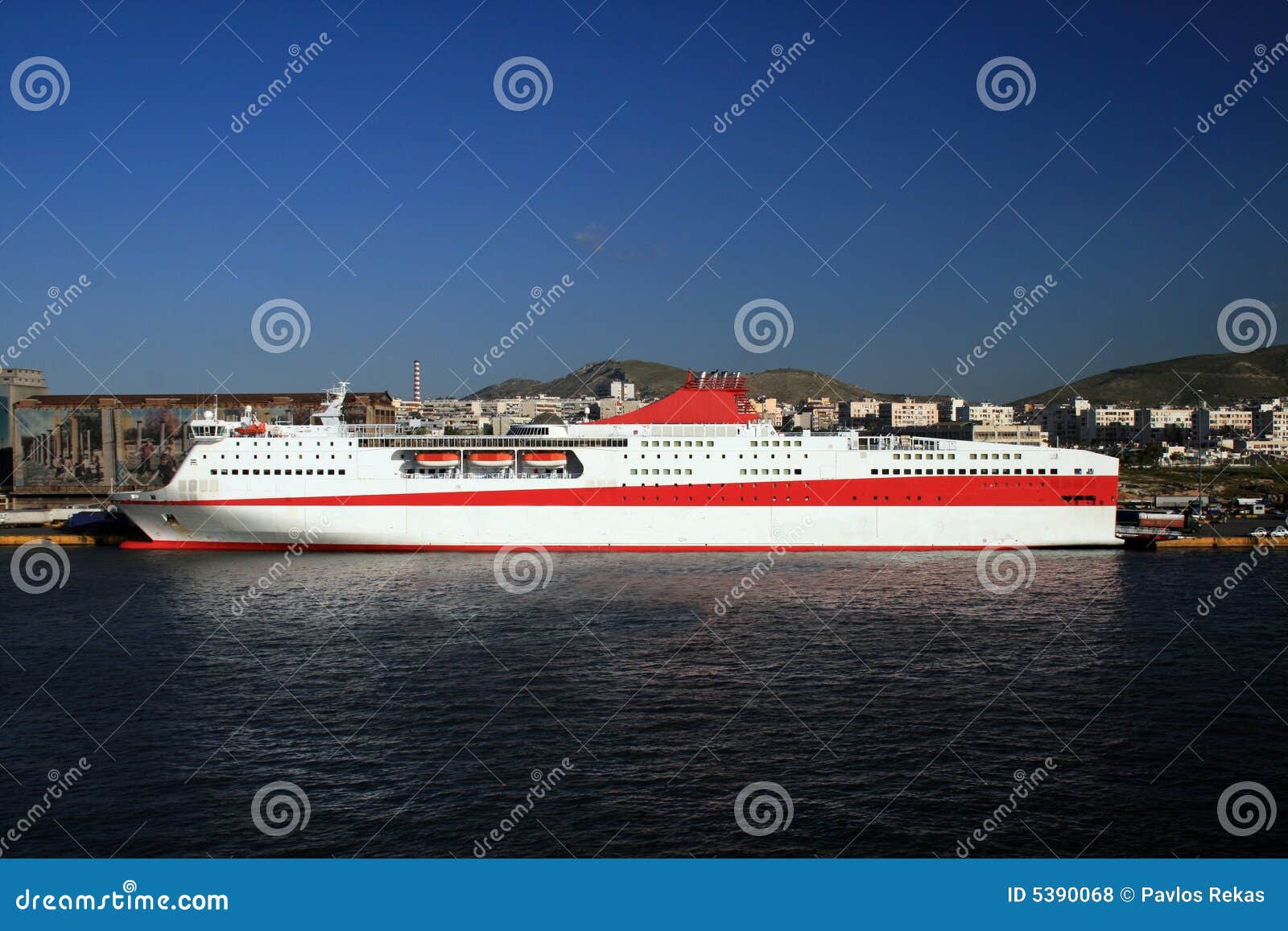 Greek ferry stock photo. Image of tour, shipping, piaeus - 5390068