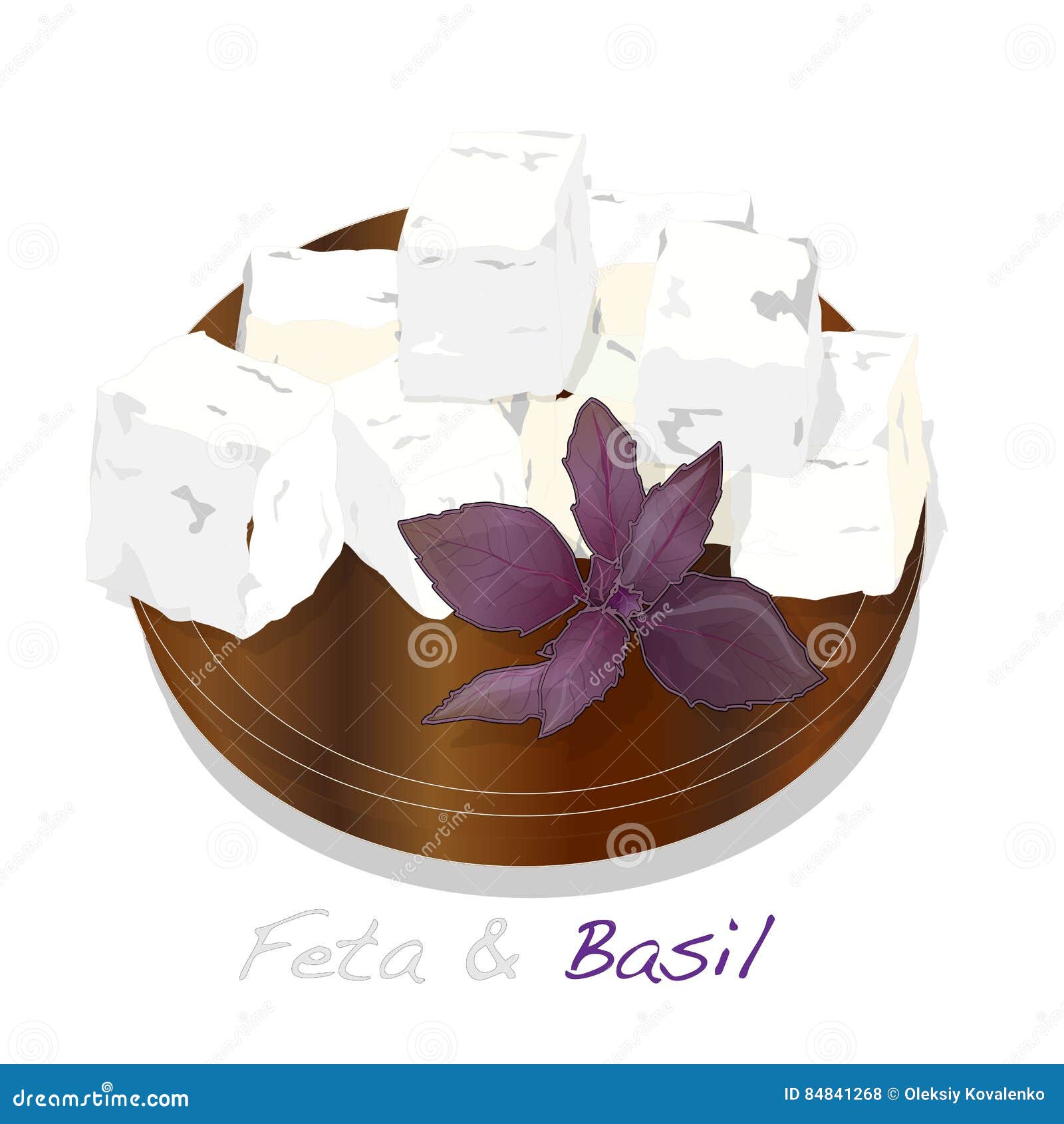 Greek Feta Cheese Block Isolated Stock Vector - Illustration of milk ...