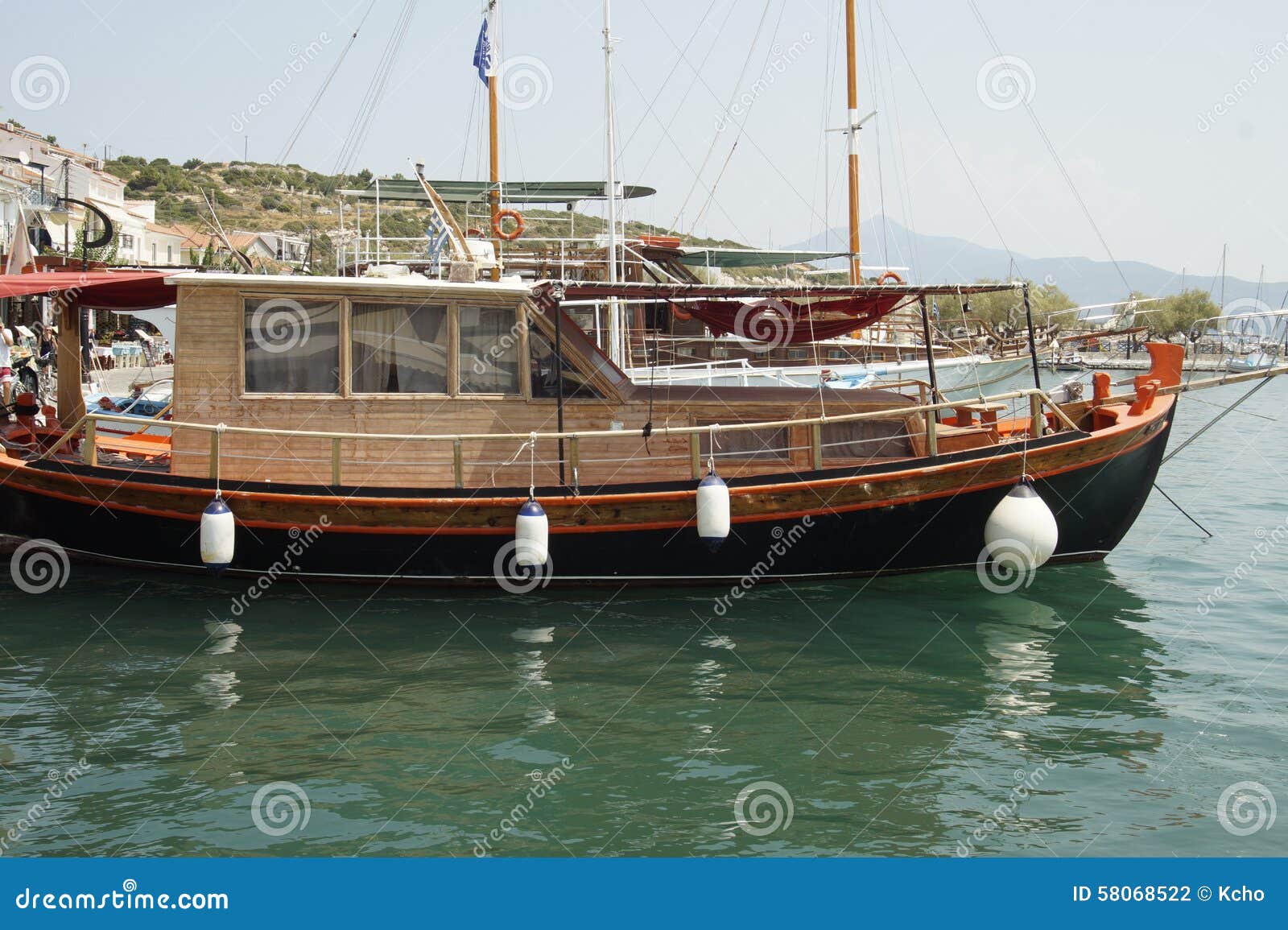 Greek Fishing Boats, Thassos Greek Island Editorial Image ...
